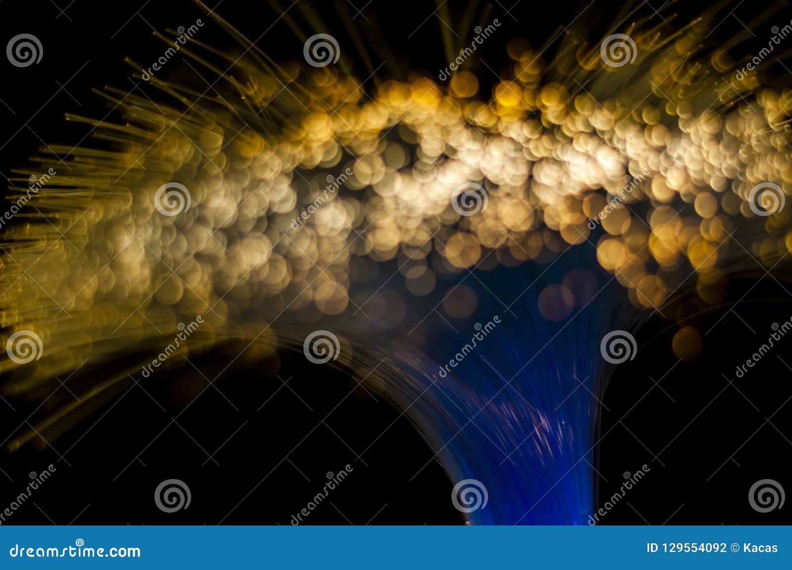 Twisted Bundle of Optical Fibers Transmitting Electrical Light Stock ...