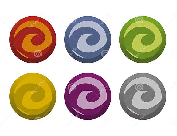 Twisted buttons stock illustration. Illustration of element - 4871478