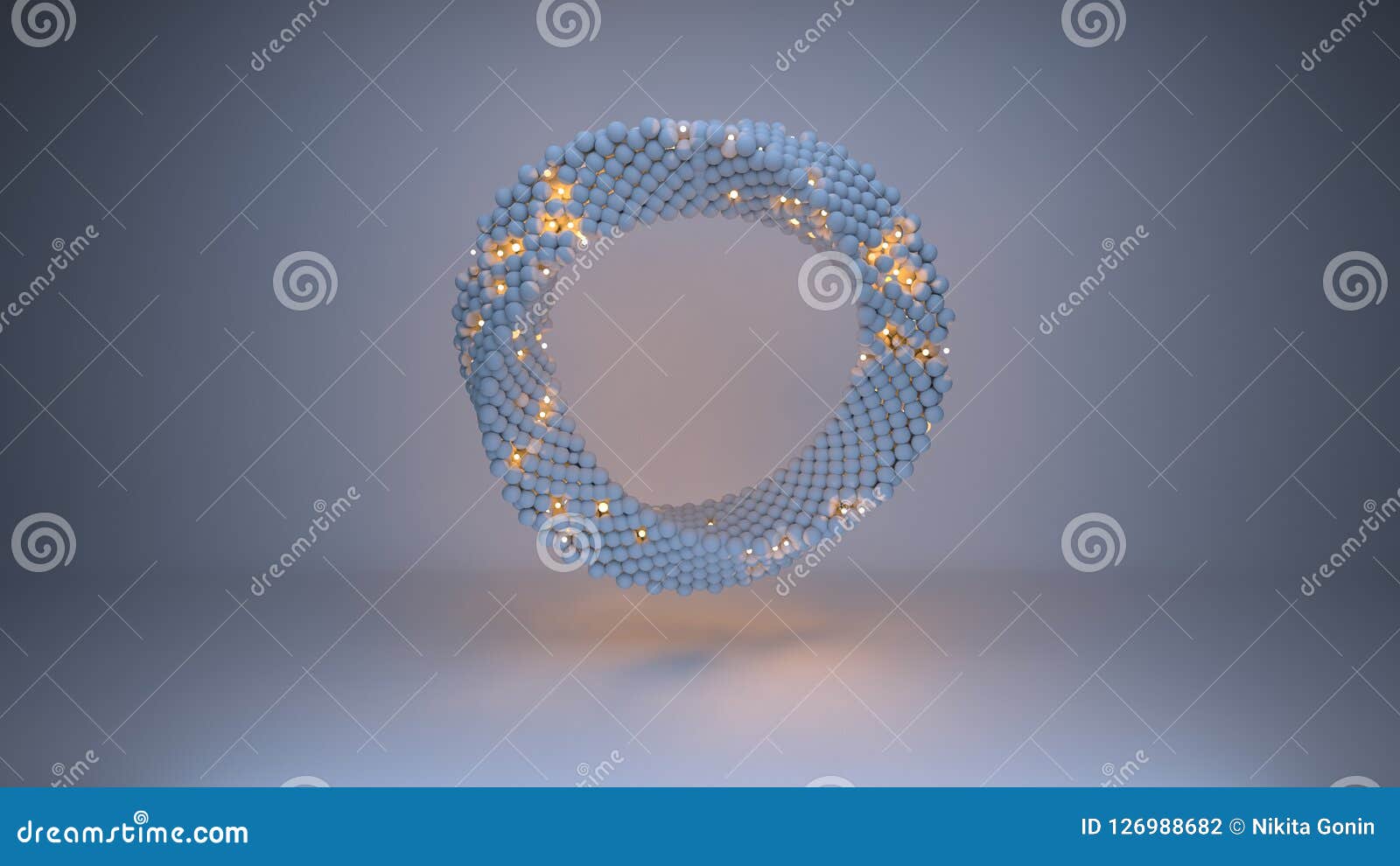 Twisted Circle Shape Abstract 3D Render Stock Illustration ...