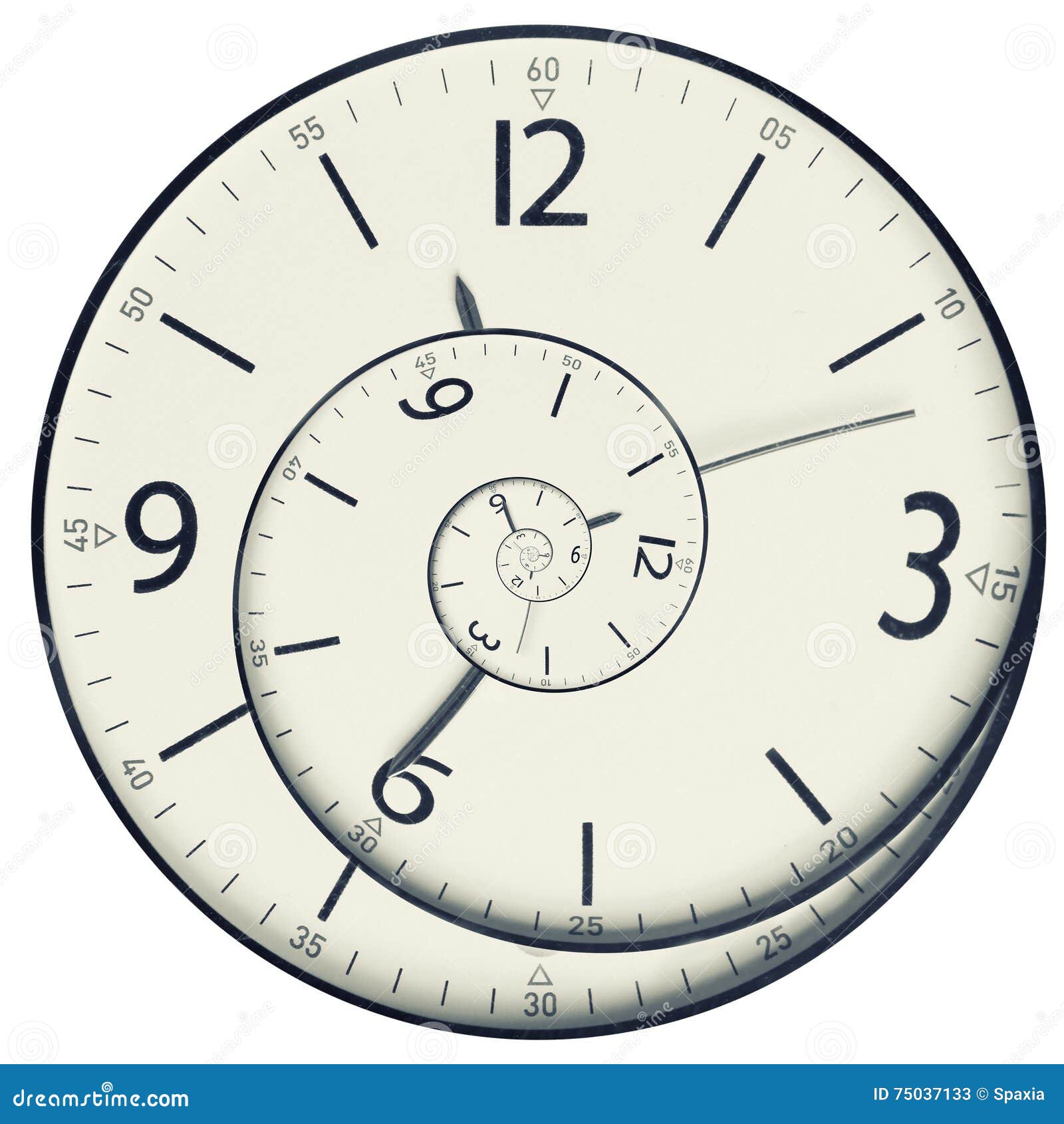 Twisted Clock Face. Time Concept Stock Image - Image of detail ...