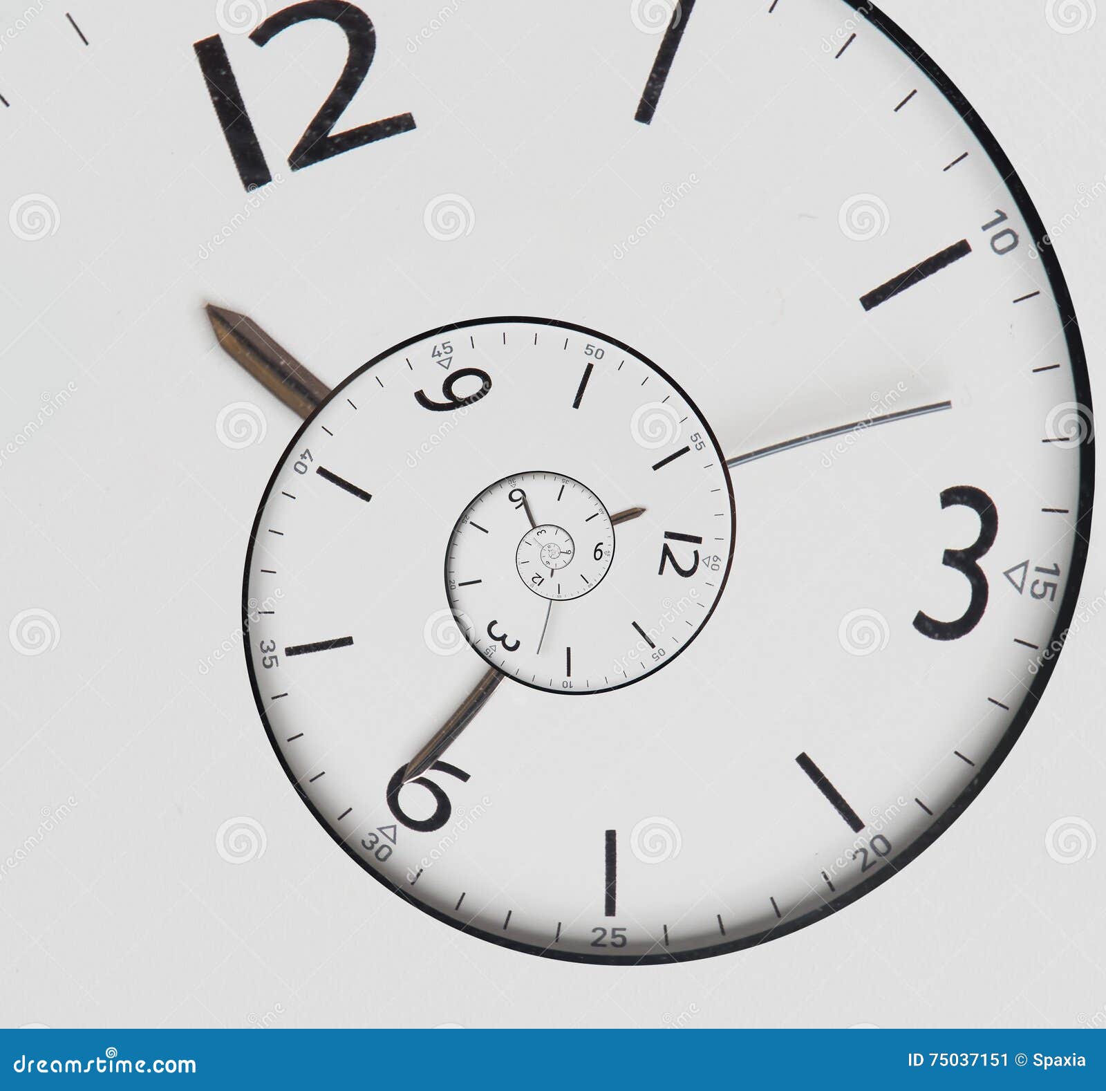 Infinite Time Concept. Twisted Clock Face Royalty-Free Stock Image ...