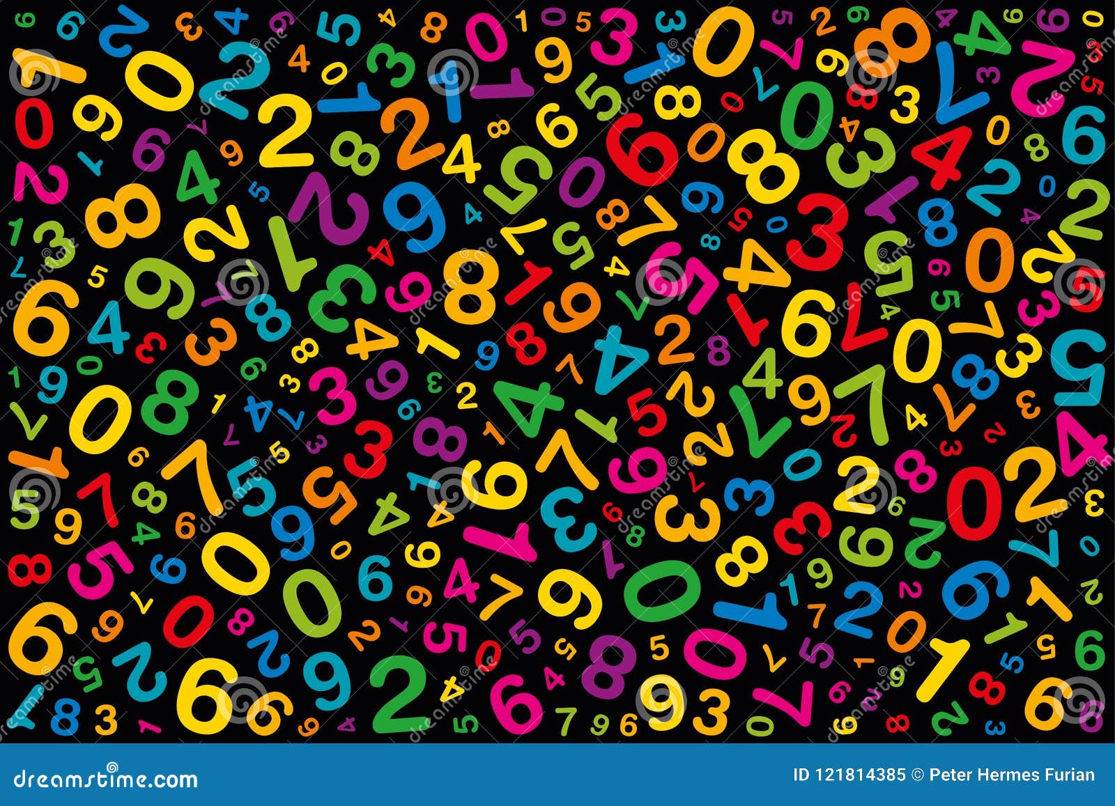 Colored Numbers Pencil Drawing Royalty-Free Stock Photo | CartoonDealer ...