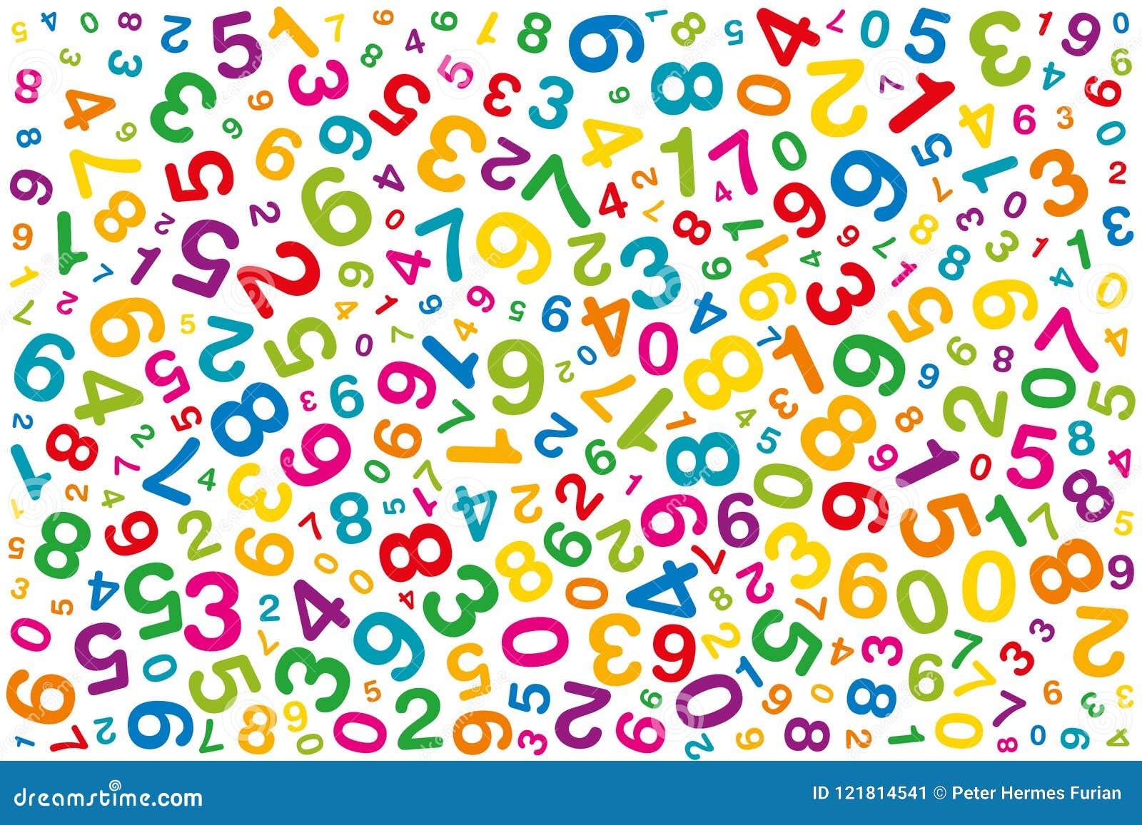 Colored Numbers Pencil Drawing Royalty-Free Stock Photo | CartoonDealer ...