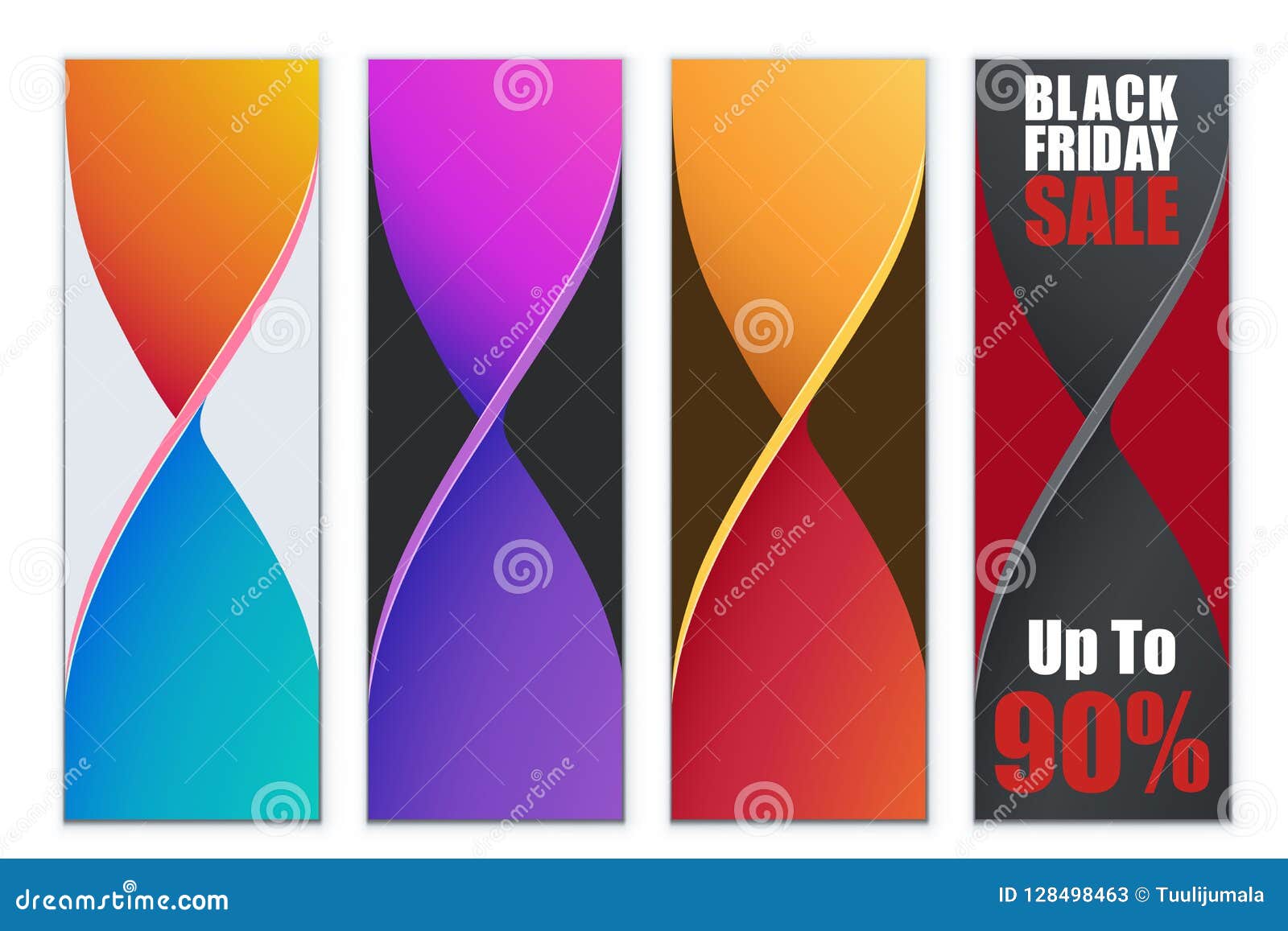 Twisted Colorful Design Vertical Roll-up Banner Stock Vector ...