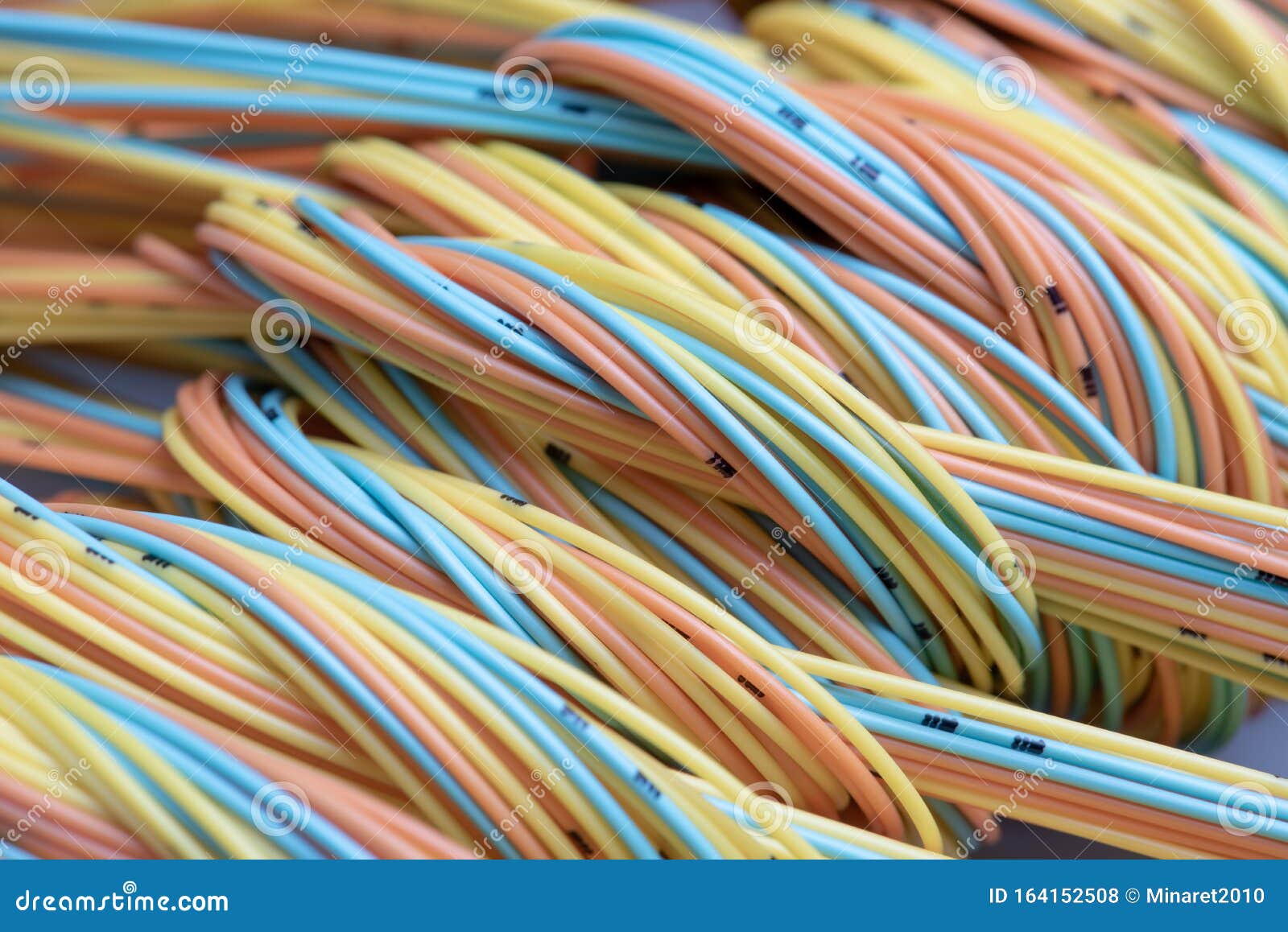 Twisted Colorful Electrical Cables in Computer Network Stock Photo ...