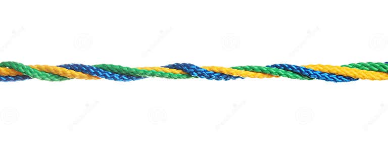 Twisted Colorful Ropes Isolated. Unity Concept Stock Image - Image of ...