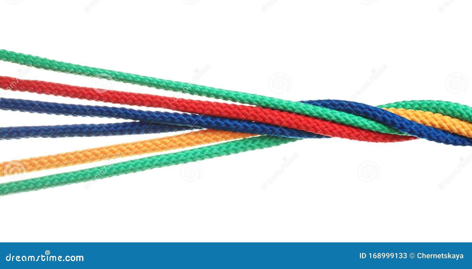 Twisted Colorful Elastic Rubber Bands Isolated On White Background ...