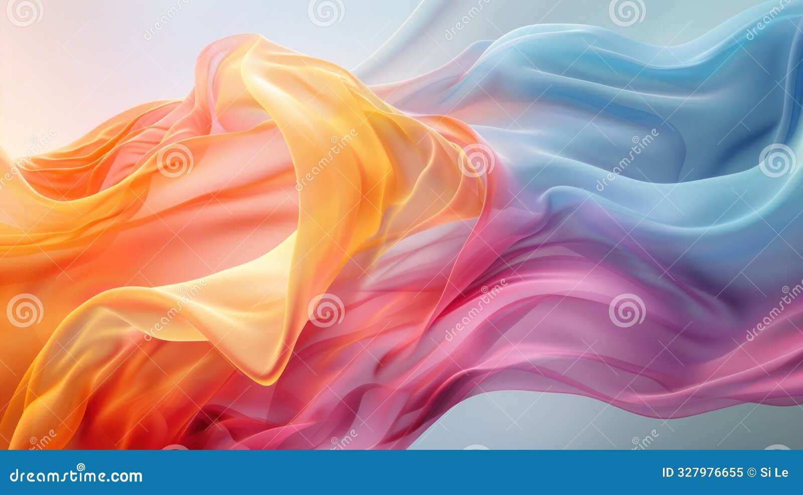Twisted Colors: Abstract Digital Art for Design or Background with Soft ...