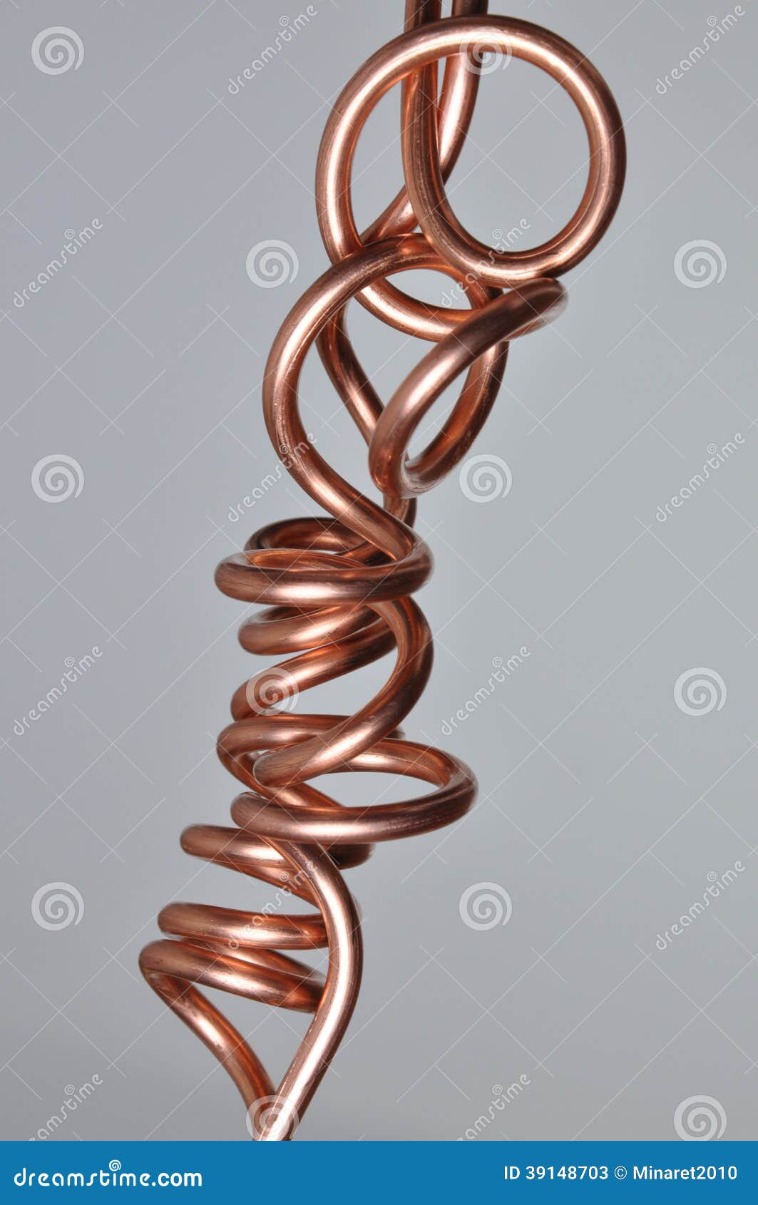 Twisted copper wire stock image. Image of energy, industry - 39148703