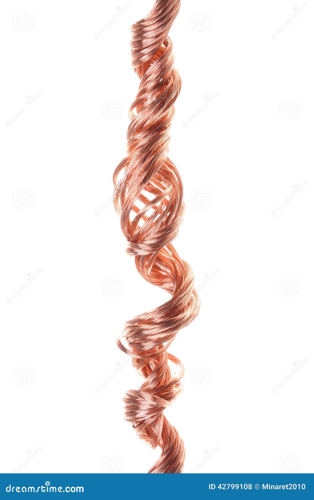 Twisted copper wire stock photo. Image of ferrous, computer - 42799108