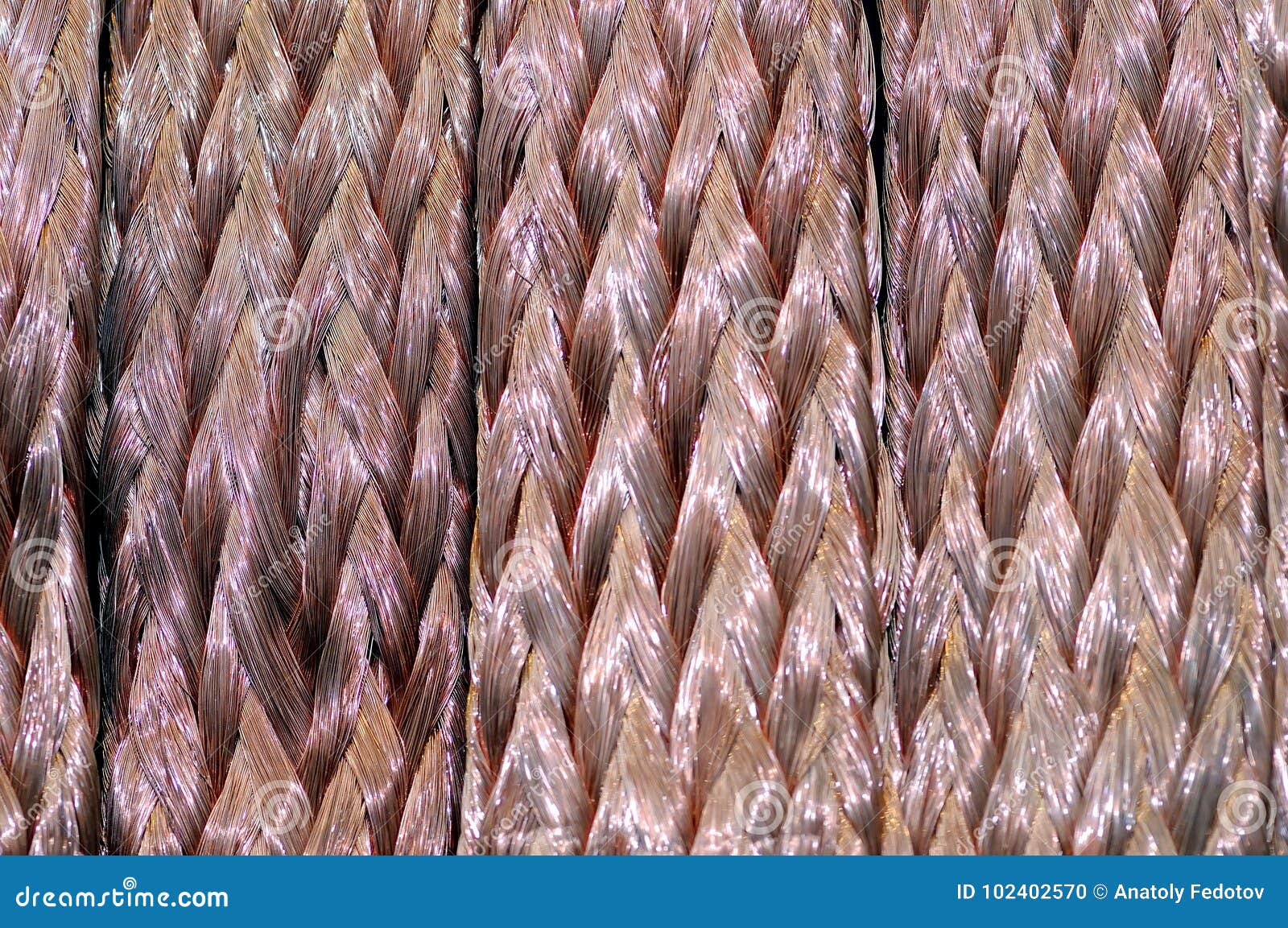 Twisted Copper Wires. Macro Shooting Stock Photo - Image of ...