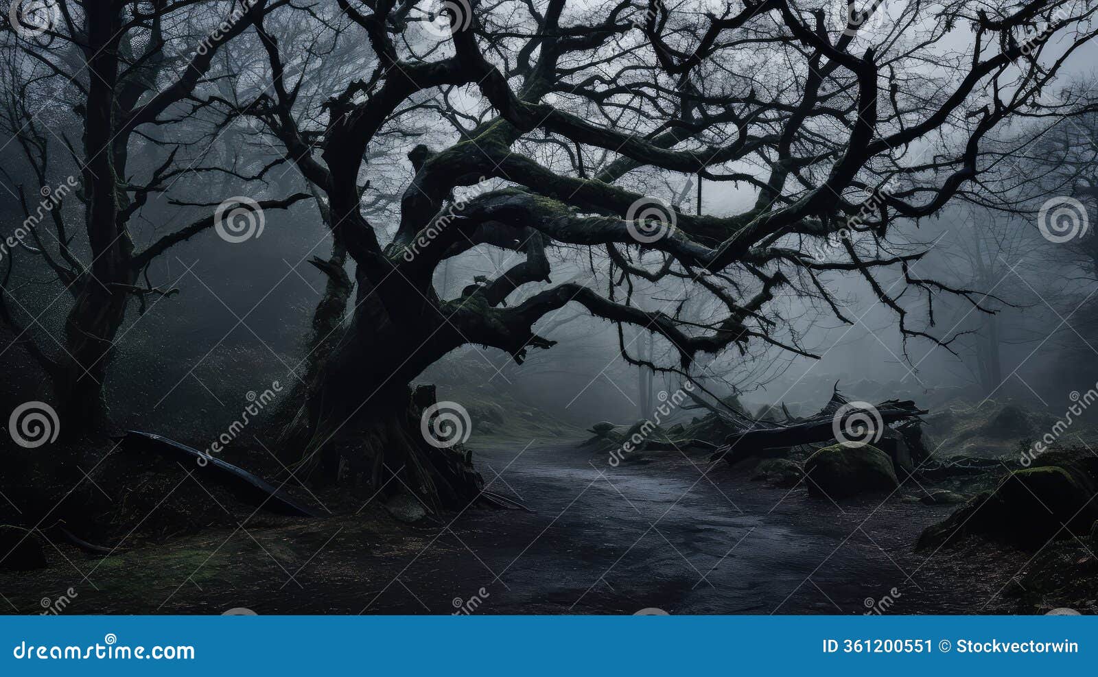 Creepy Tree Stock Photography | CartoonDealer.com #121650908