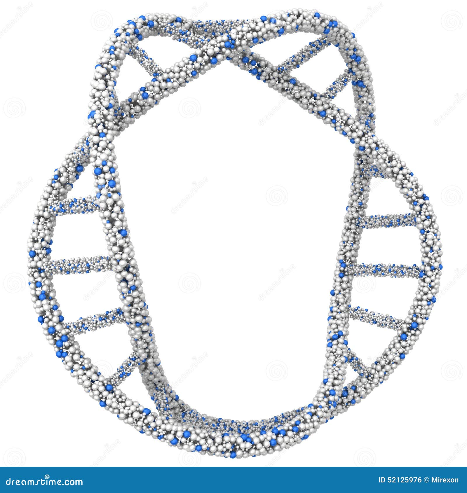 Twisted DNA Molecule in a Circle with Chromosomes Stock Illustration ...