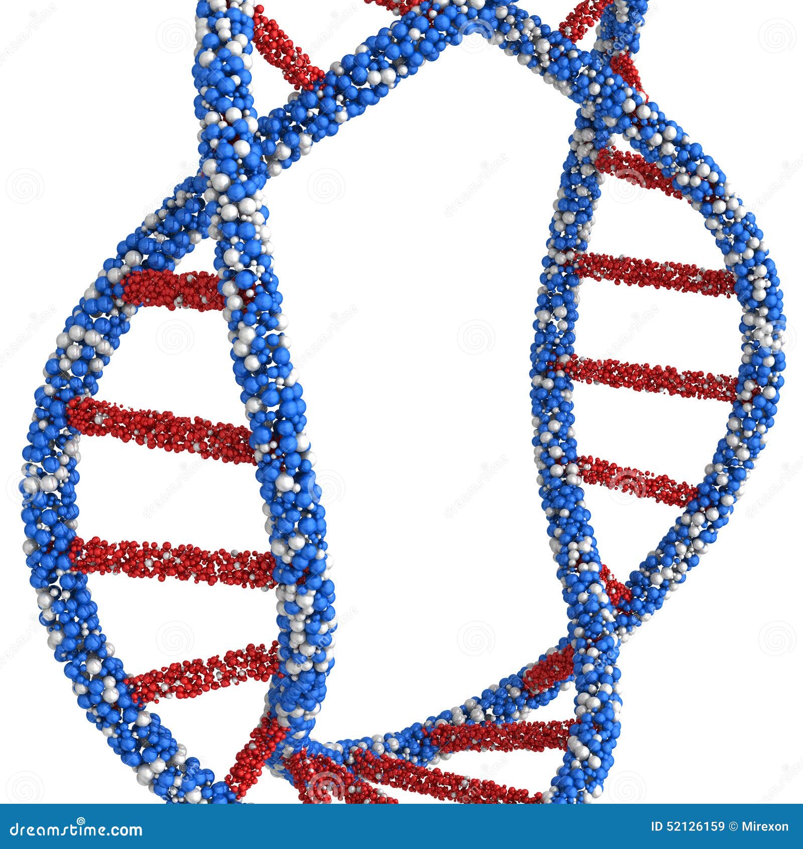 Twisted DNA Molecule Isolated on White Background Stock Illustration ...