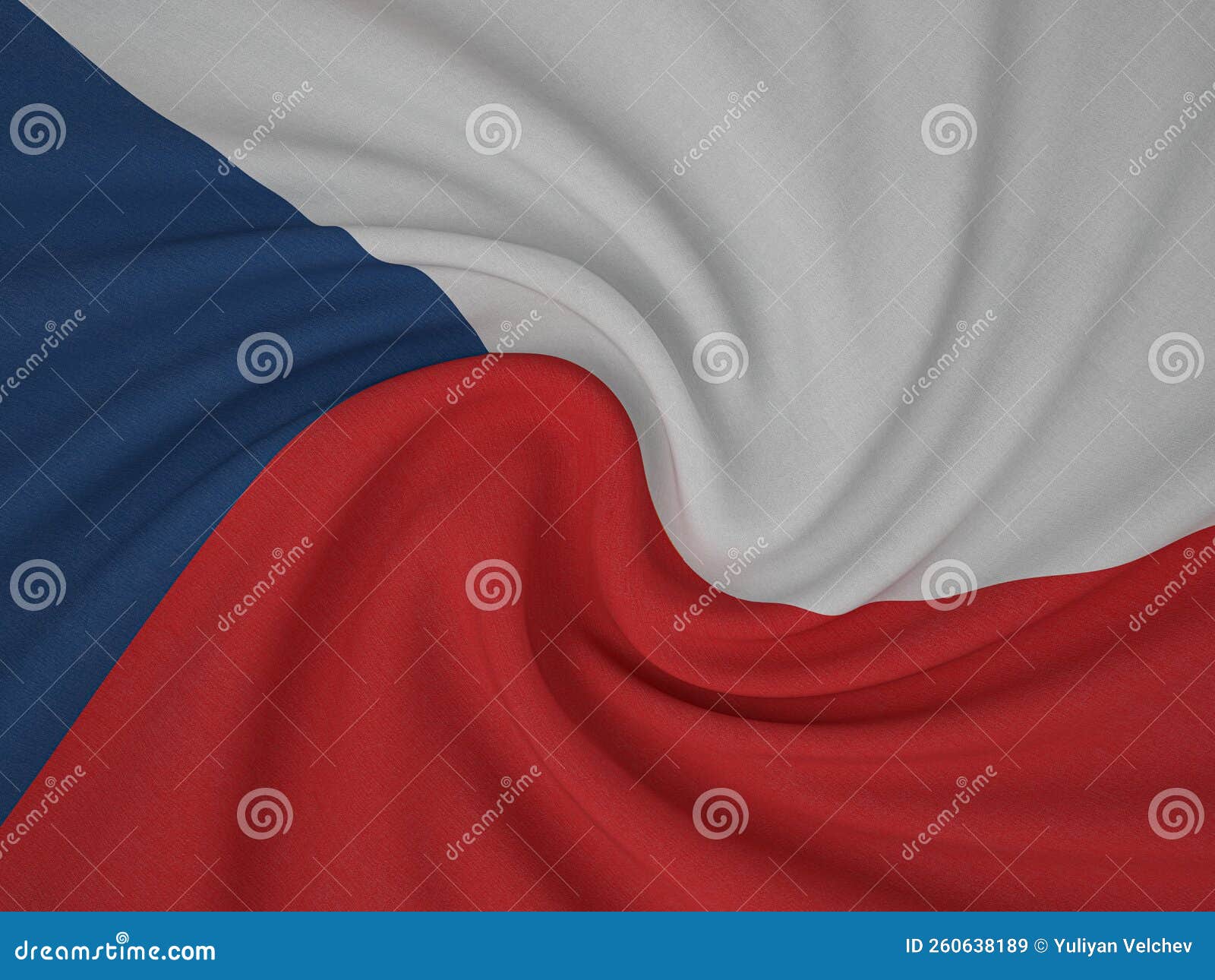Twisted Fabric Czech Republic Flag Stock Illustration - Illustration of ...