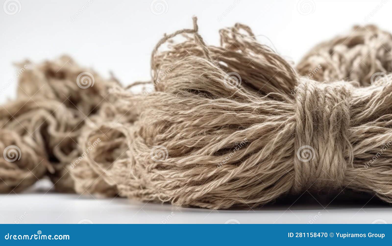 Twisted Fiber Ball of Wool Tied Up with Rough Sisal Generated by AI ...