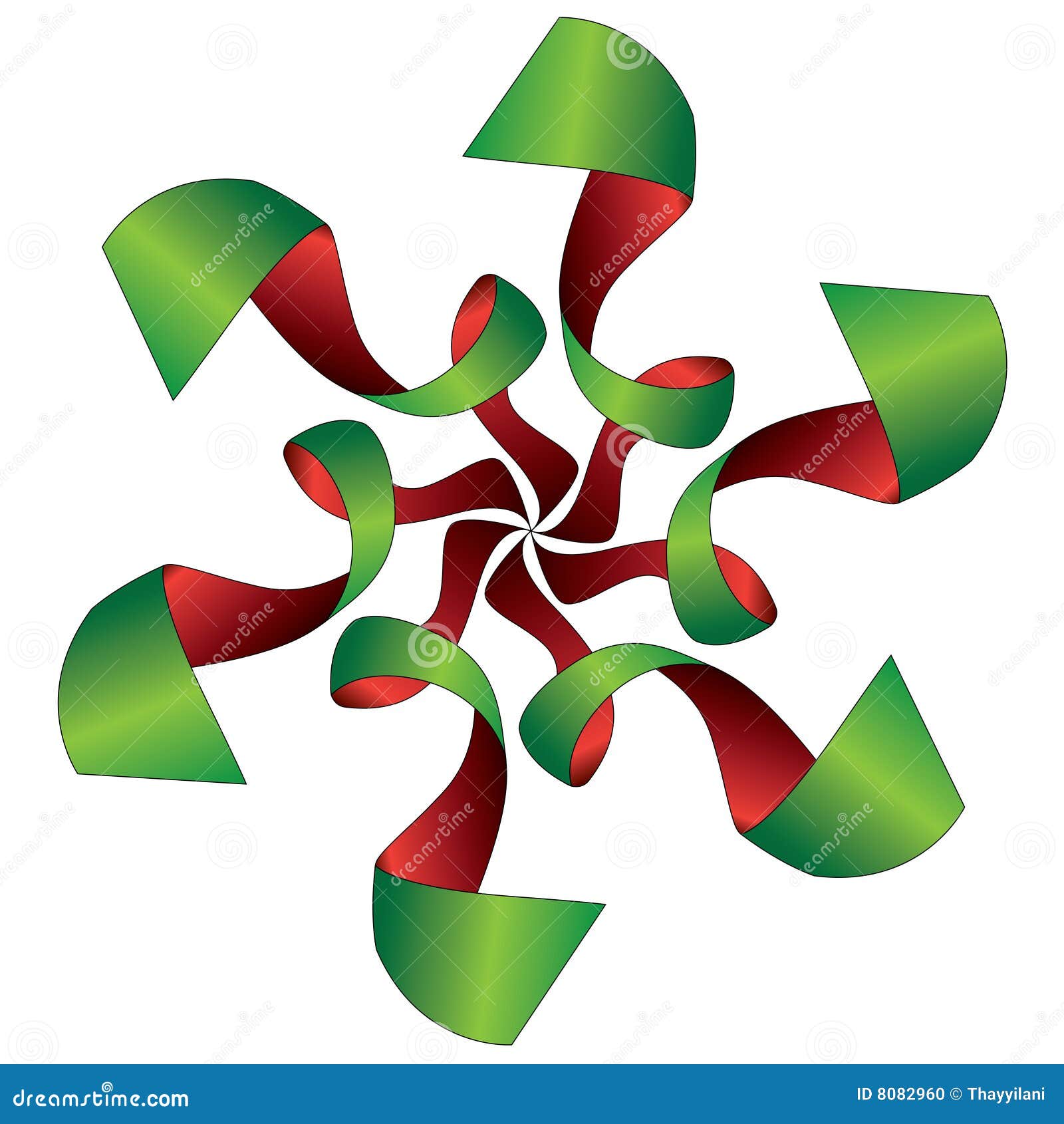 Twisted Flying Ribbons stock vector. Illustration of classic - 8082960