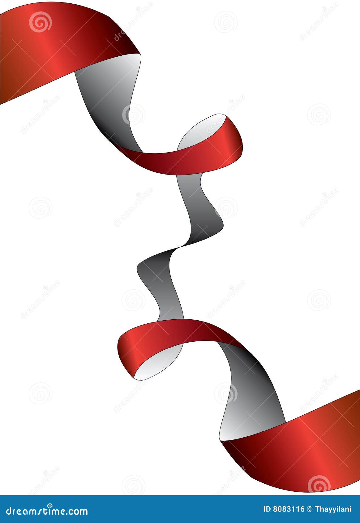 Twisted Flying Ribbons red stock vector. Illustration of colourful ...