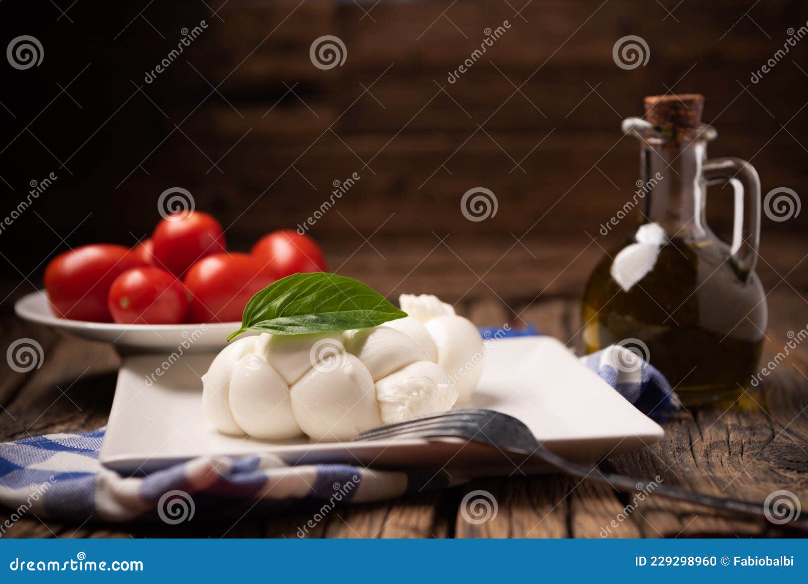 Twisted Fresh Italian Mozzarella Treccia. Italian Soft Cheese Stock ...