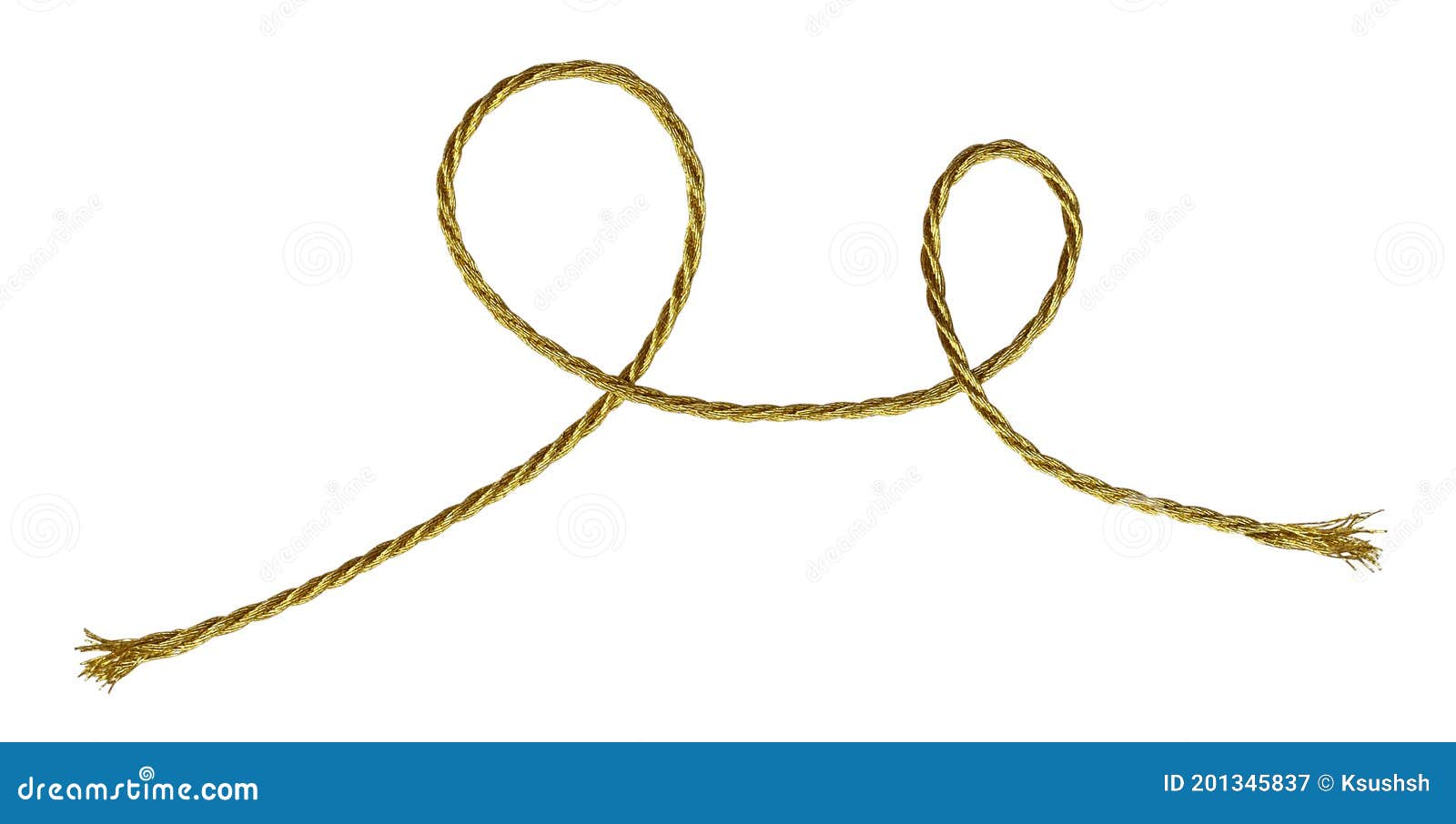 Twisted Golden Metallic Rope Stock Image - Image of gold, aiguillette ...