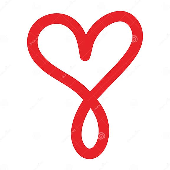 Twisted heart icon stock illustration. Illustration of sweet - 357574336