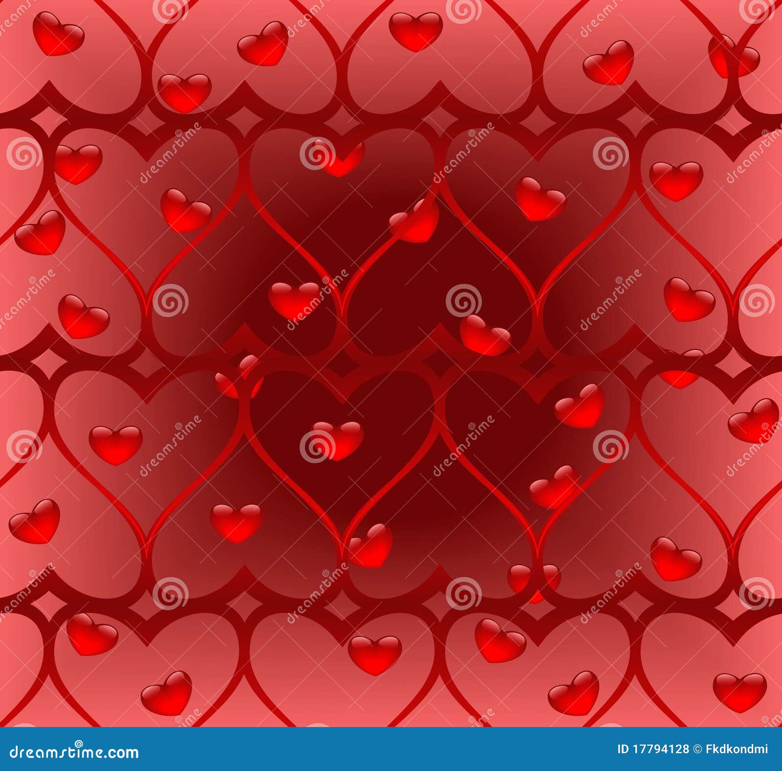 Twisted Heart (seamless Pattern) Stock Vector - Illustration of lattice ...