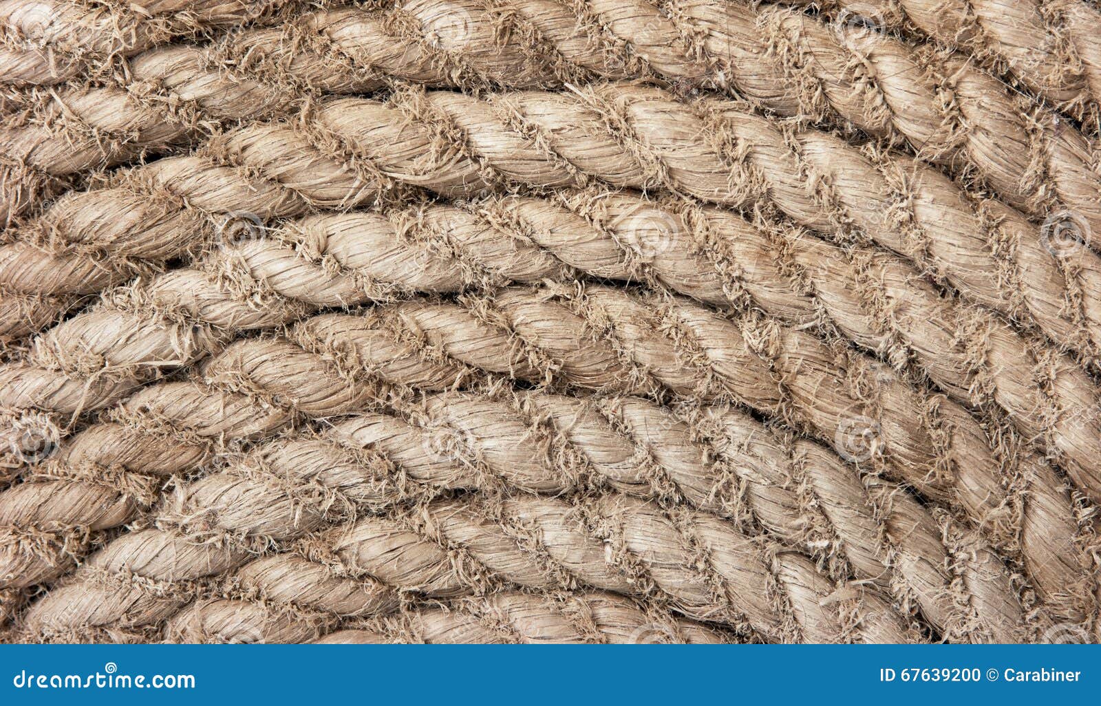 Twisted hemp rope stock photo. Image of closeup, straight - 67639200