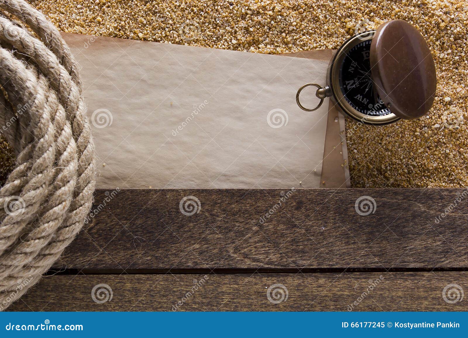 Rope, Compass And Map Royalty-Free Stock Photo | CartoonDealer.com ...