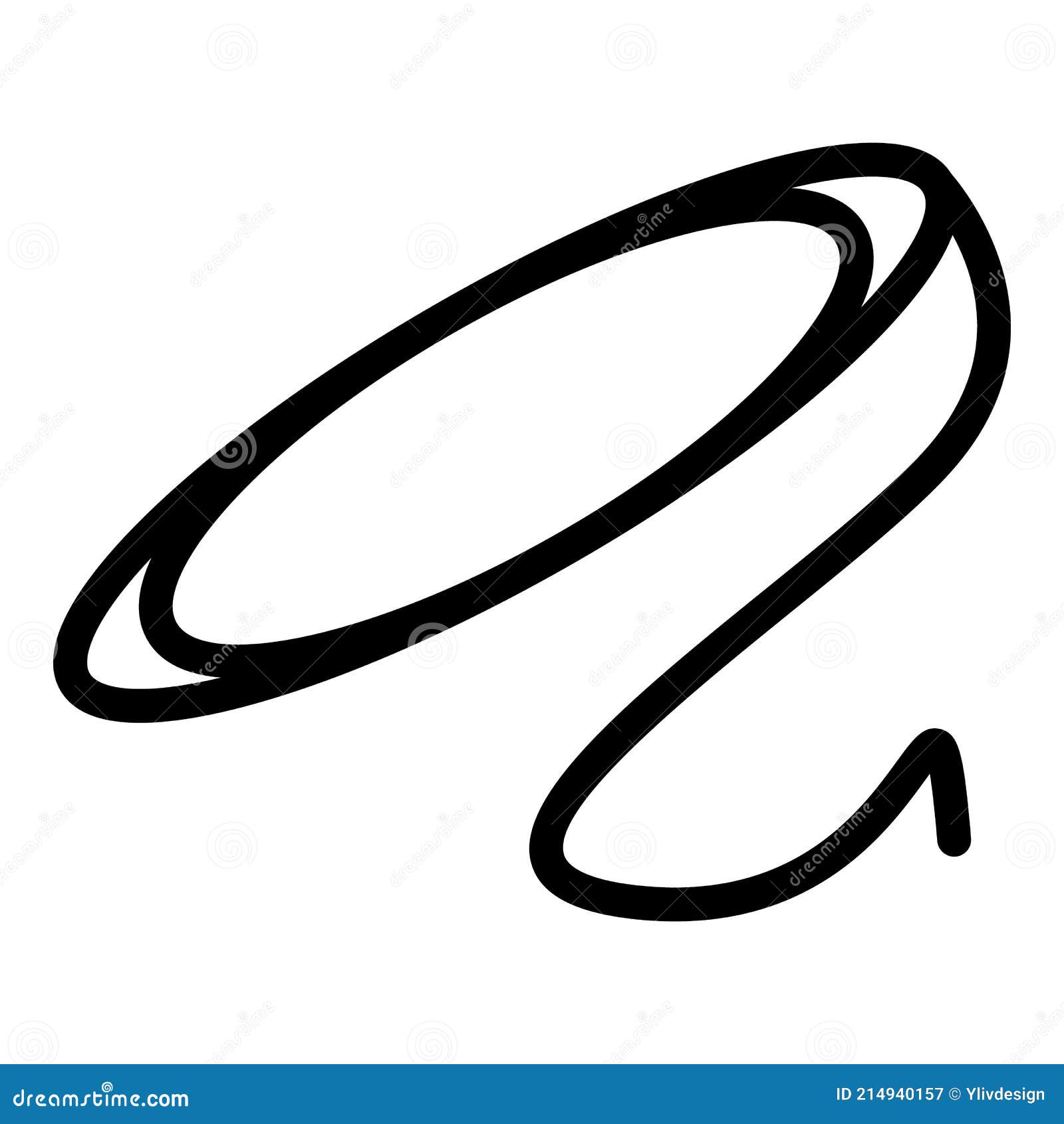 Twisted Lasso Icon, Outline Style Stock Vector - Illustration of fiber ...