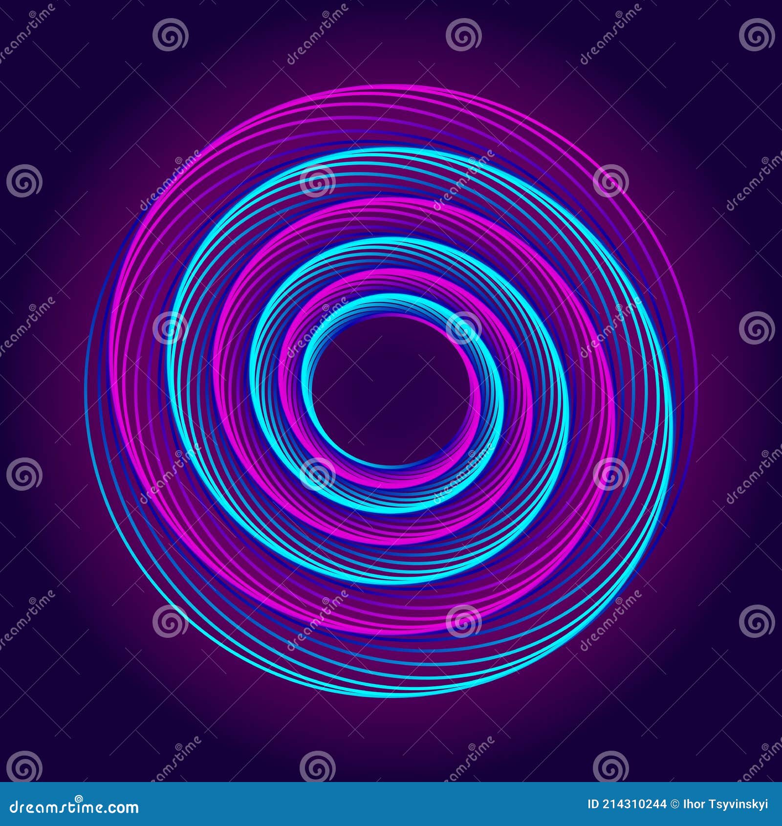 Twisted Lines on a Dark Background. Rotating Geometric Shape. Logo ...