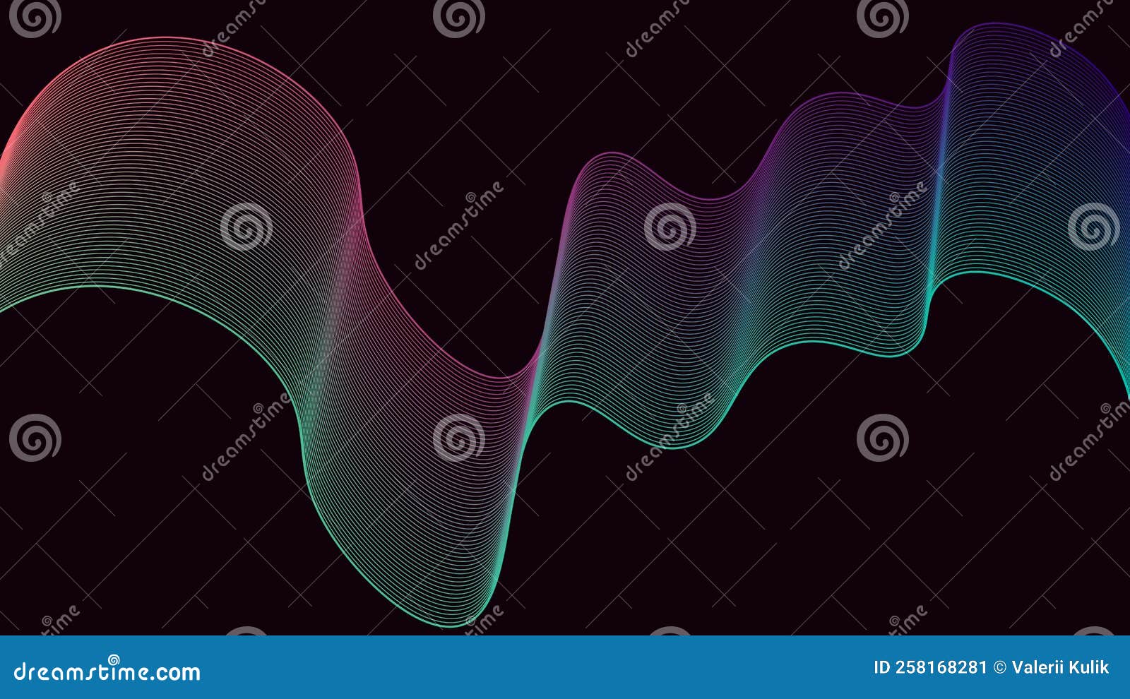 Twisted Lines. Vector Abstract Background with Colored Lines ...