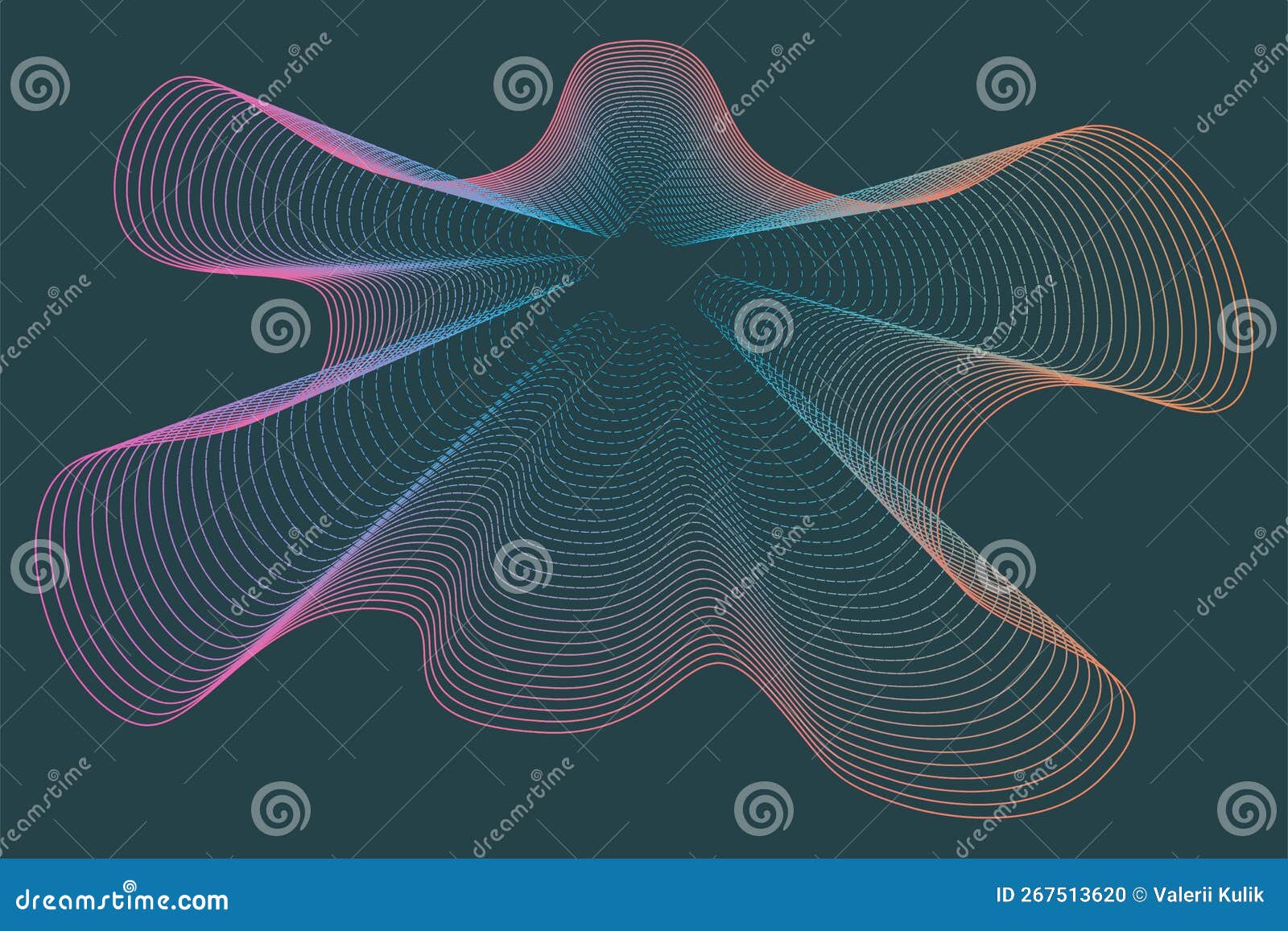 Twisted Lines. Vector Abstract Background with Colored Lines ...