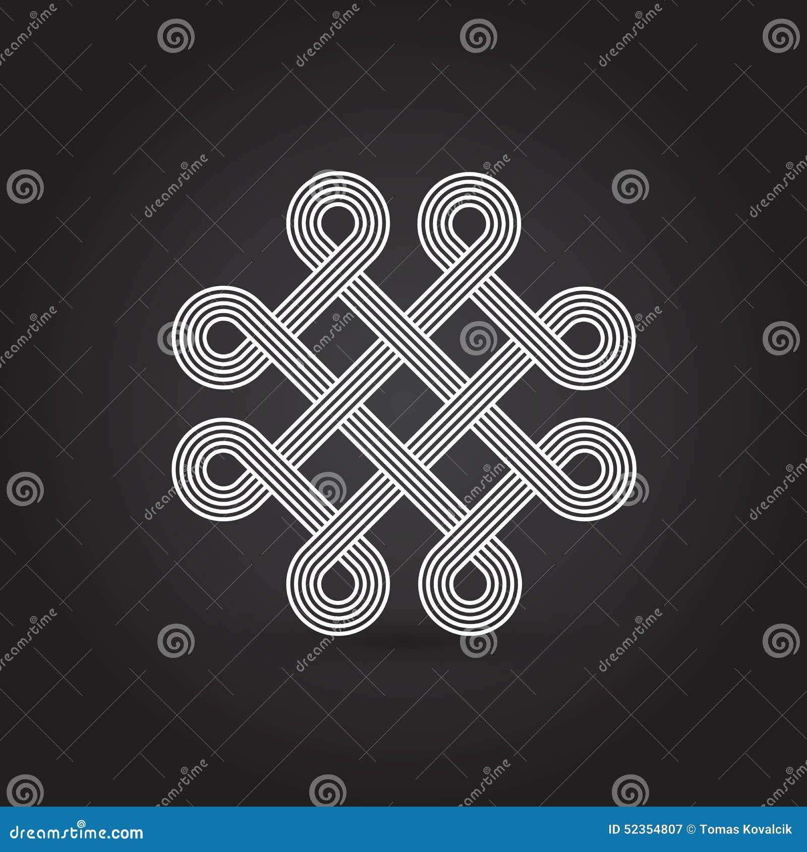 Twisted lines stock vector. Illustration of white, shape - 52354807