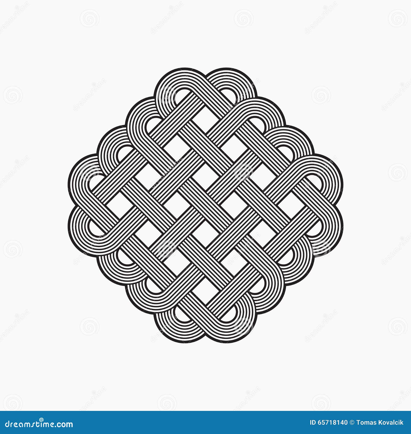 Twisted Lines, Vector Element, Intertwined Pattern Stock Vector ...