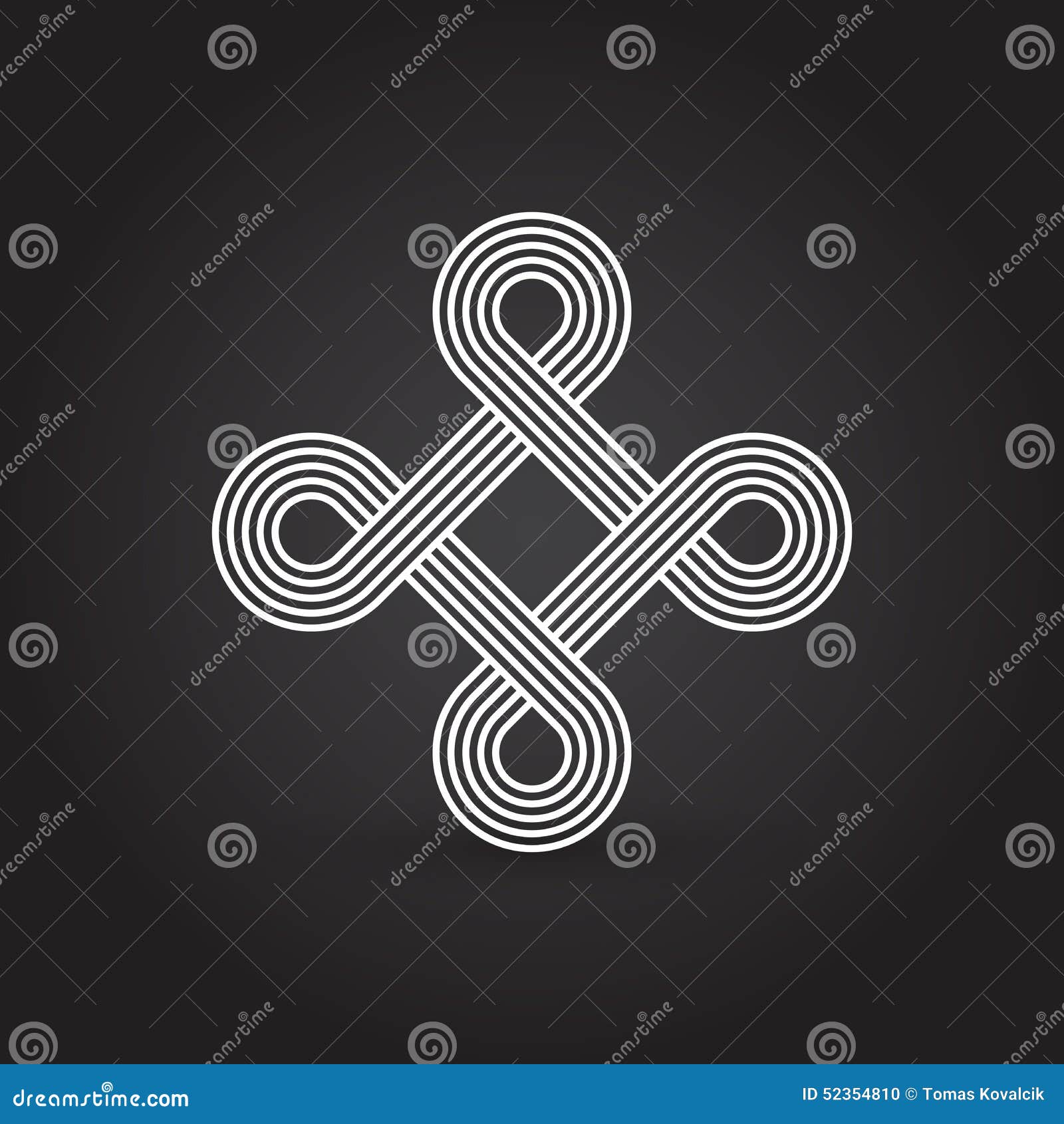 Twisted lines stock vector. Illustration of object, intertwined - 52354810