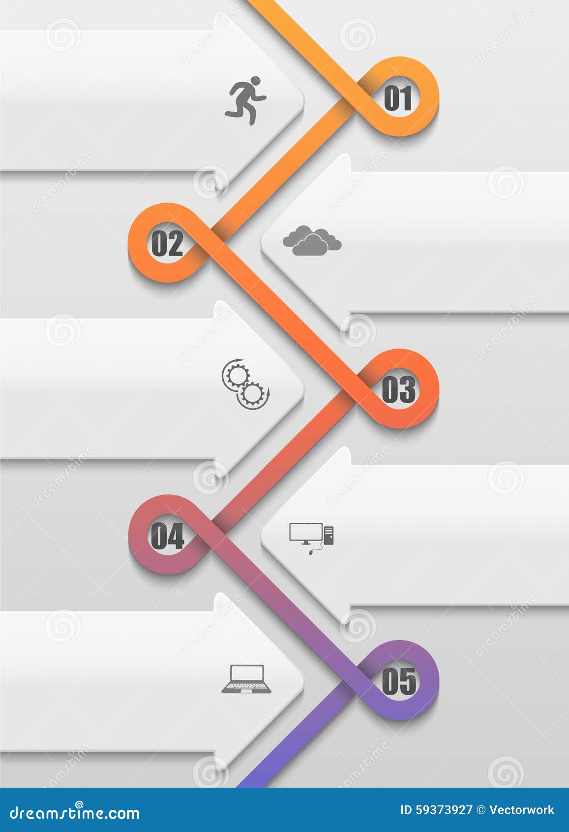 Twisted into a Loop Pattern Timeline Infographic Stock Vector ...