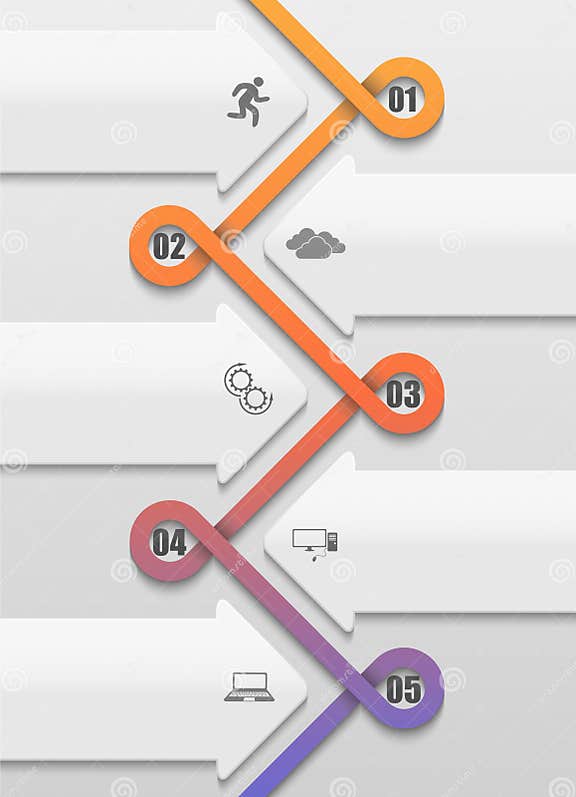 Twisted into a Loop Pattern Timeline Infographic Stock Vector ...