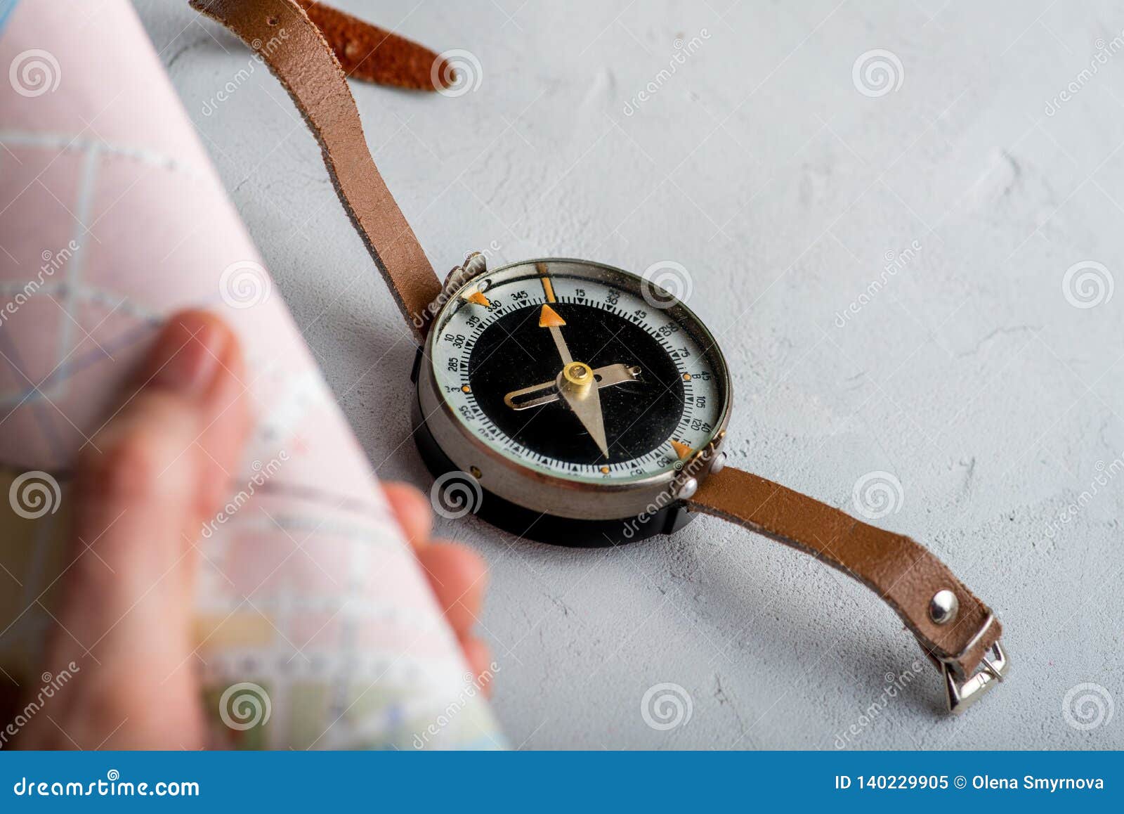 Twisted Map in the Hand Against the Background Stock Image - Image of ...
