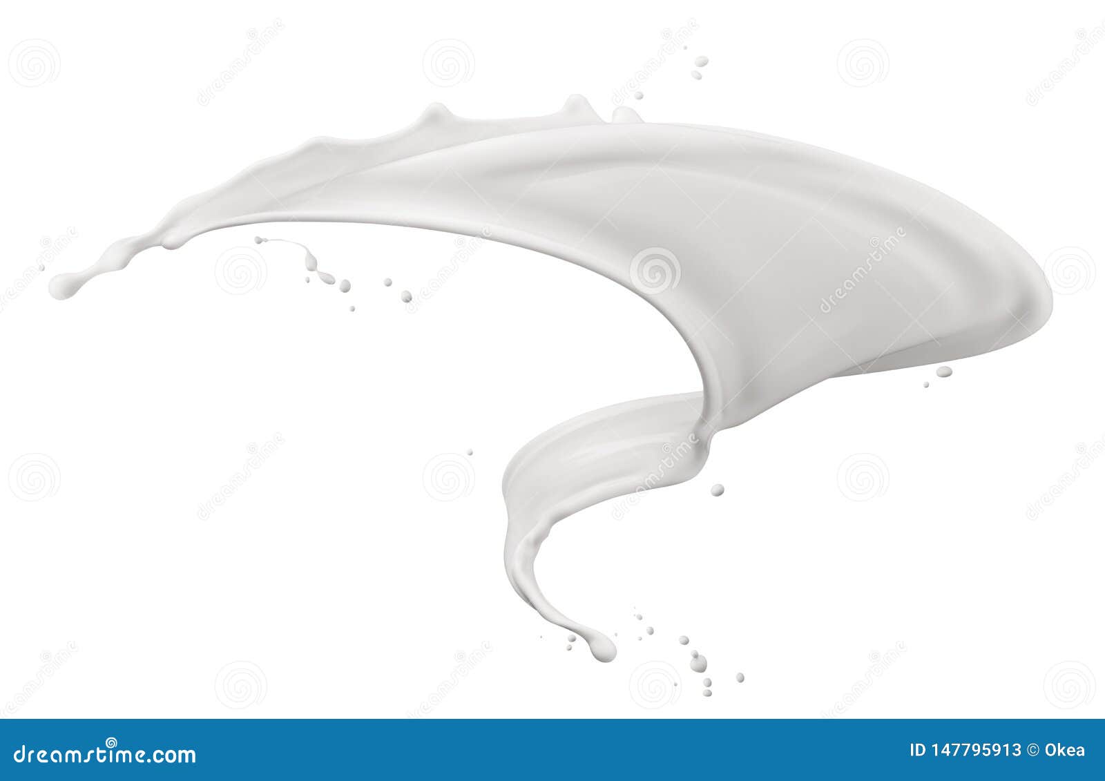 Milk Splash On White Background. Close Up Of A Milk Splash On Blue ...