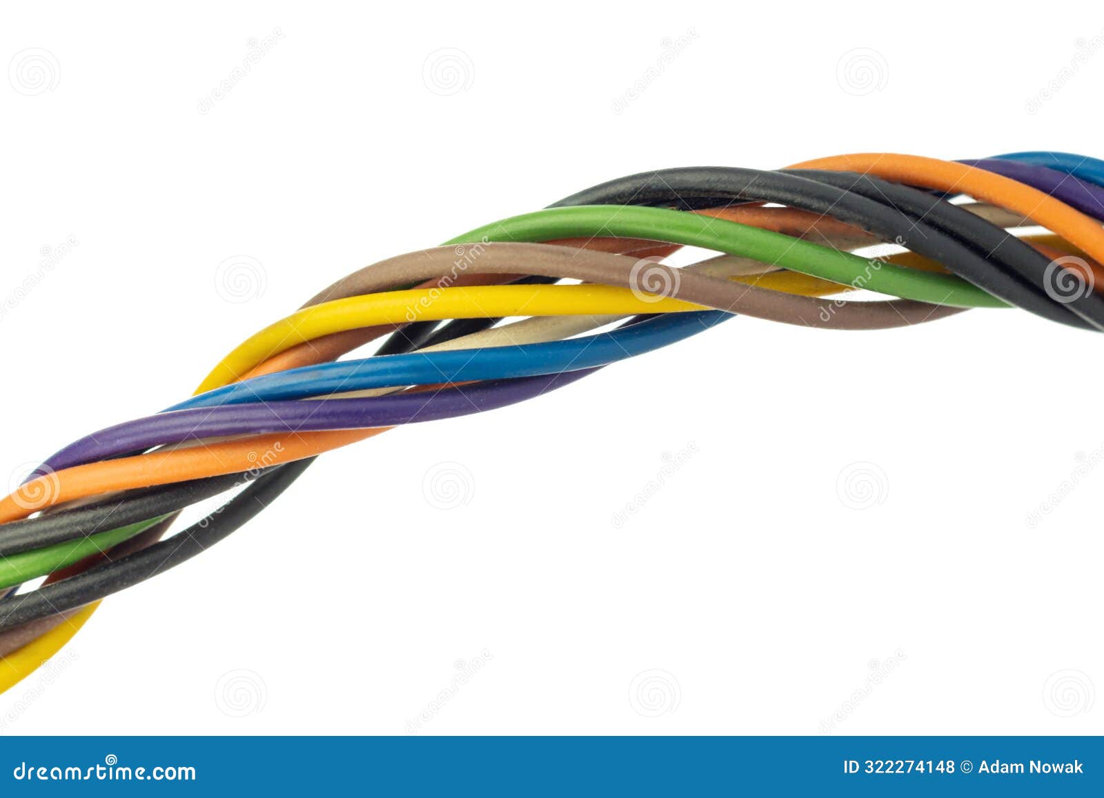 Twisted Multi-colored Electrical Wires Stock Photo - Image of precision ...
