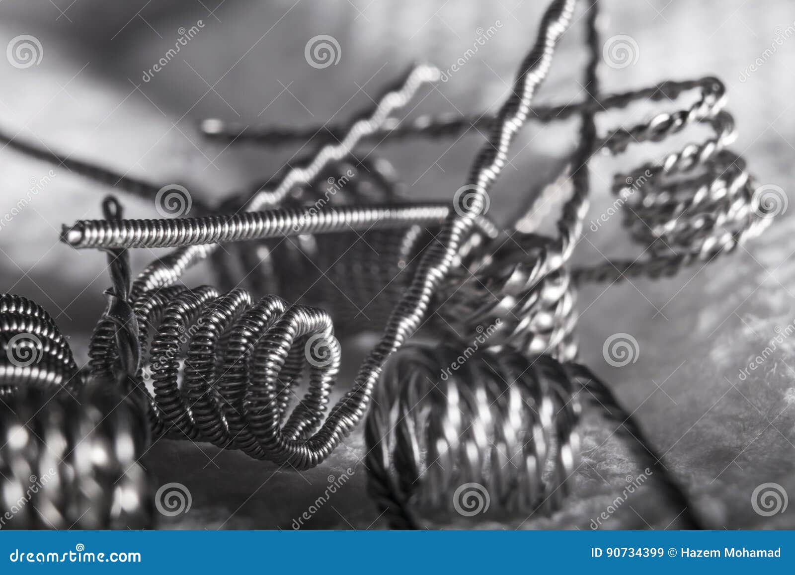 Twisted Multi Strand Vaping Coils Example. Stock Image - Image of ...