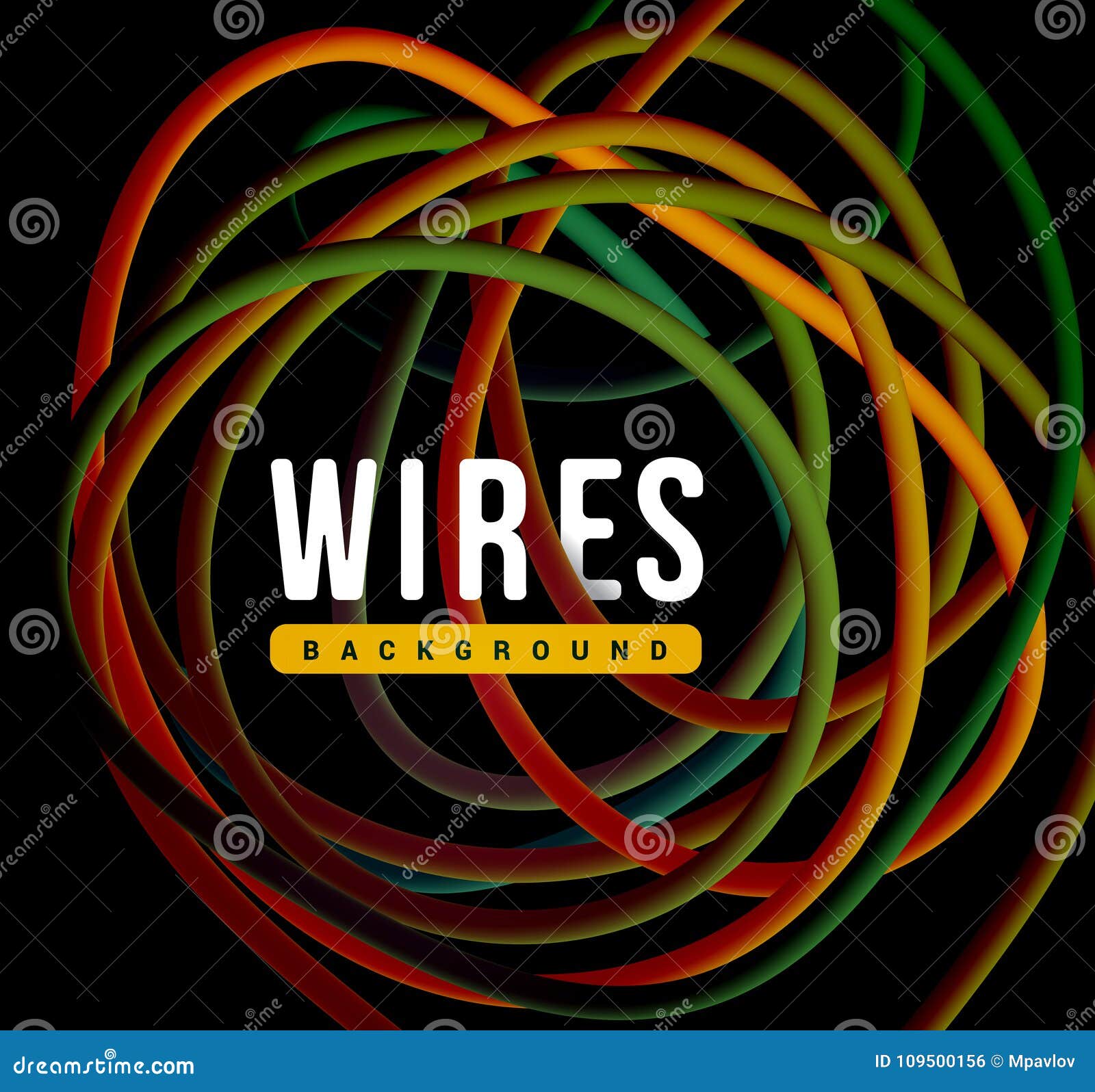 Electrical Wires Tangled Into A Clump Of Cube Shape. Generative AI ...