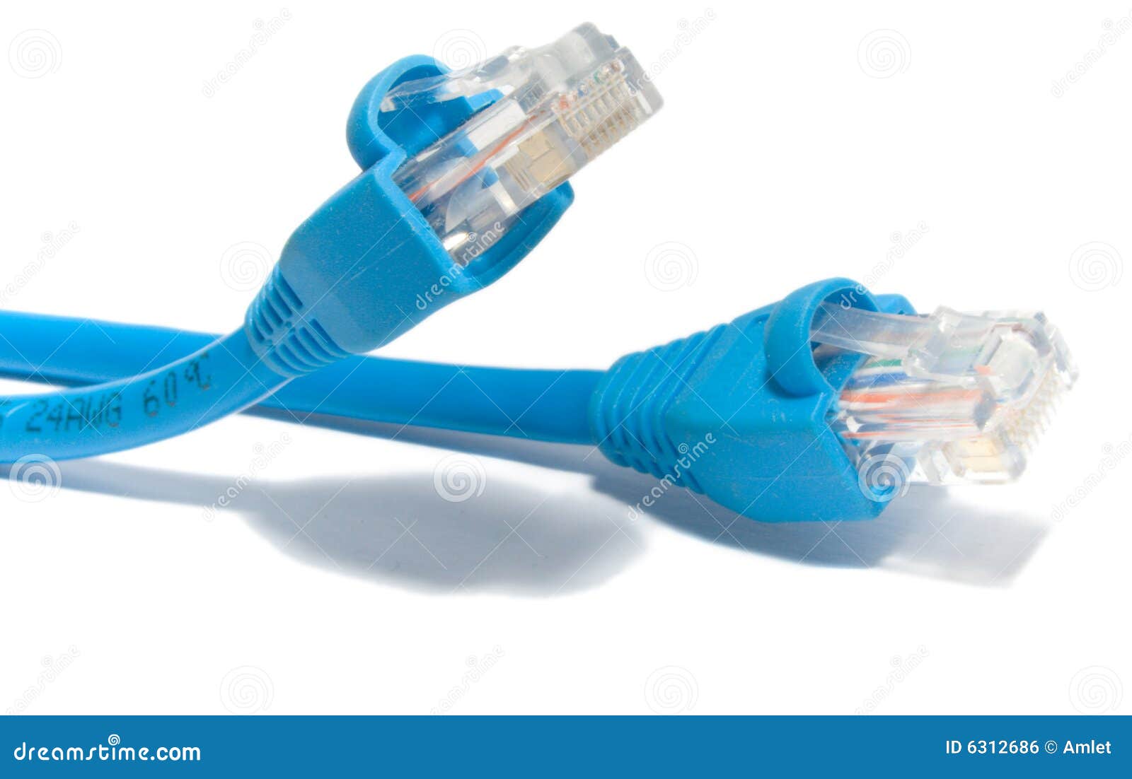 Twisted Pair-a Cable That Is Used For Mounting Rj-45 Networks Stock ...