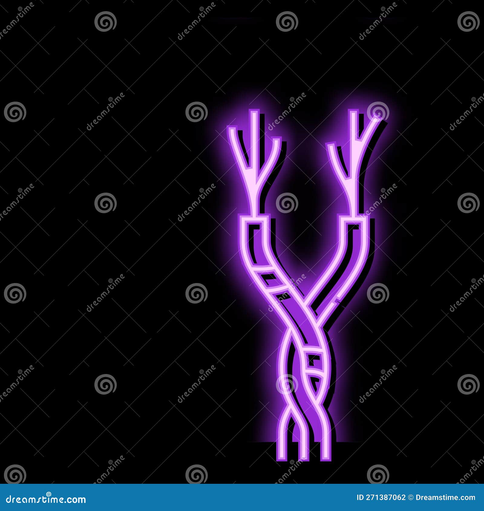 Twisted Pair Cable Neon Glow Icon Illustration Stock Vector ...