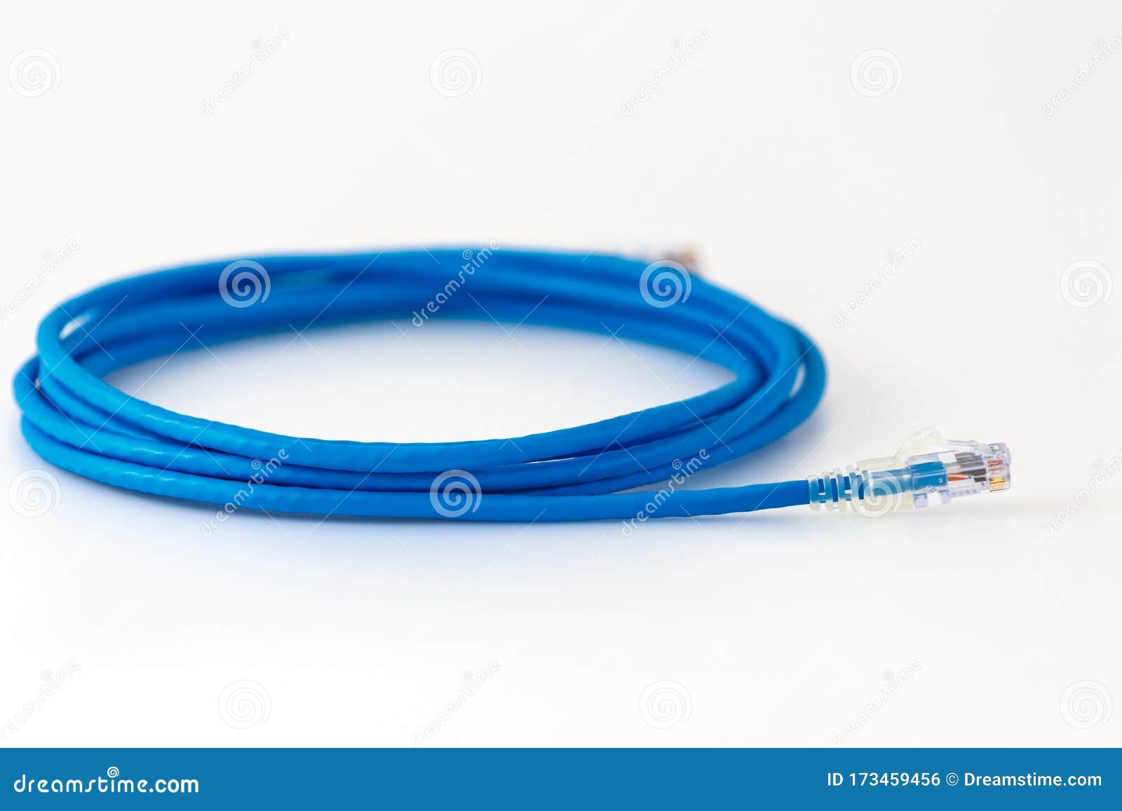 Blue Network Internet Cable with Shadow Stock Photo - Image of ...
