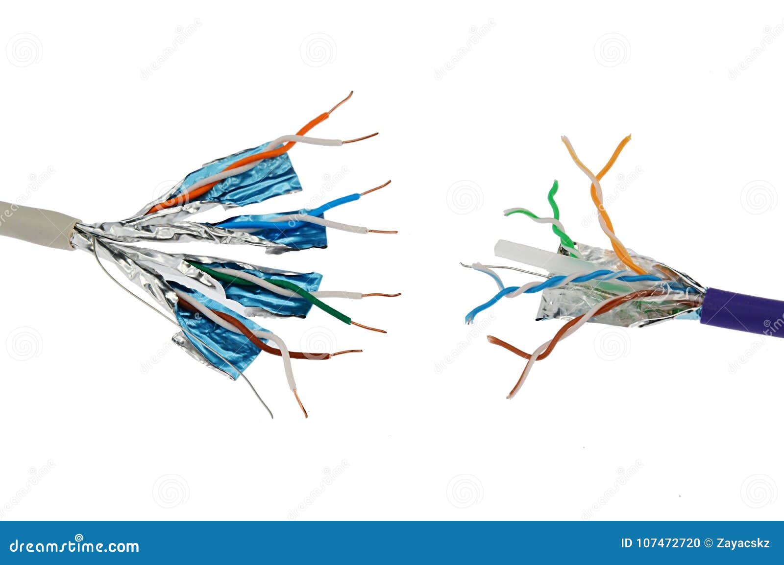 Twisted Pair UTP Network Cable with Central Plastic Support, Aluminium ...