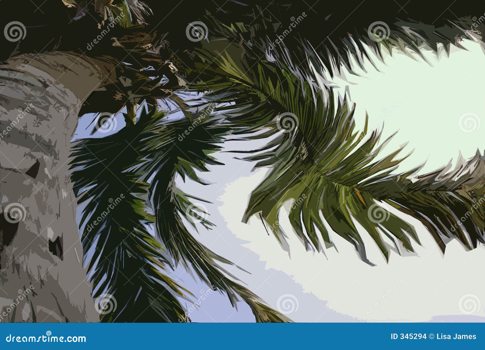 Twisted palm stock illustration. Illustration of palm, surf - 345294