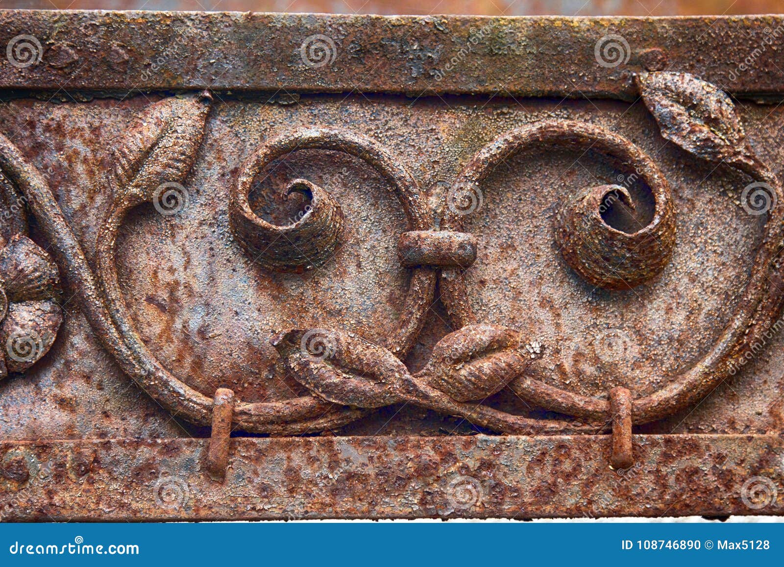 Twisted Pattern (Arabesque) on the Wrought Iron Gate Stock Photo ...