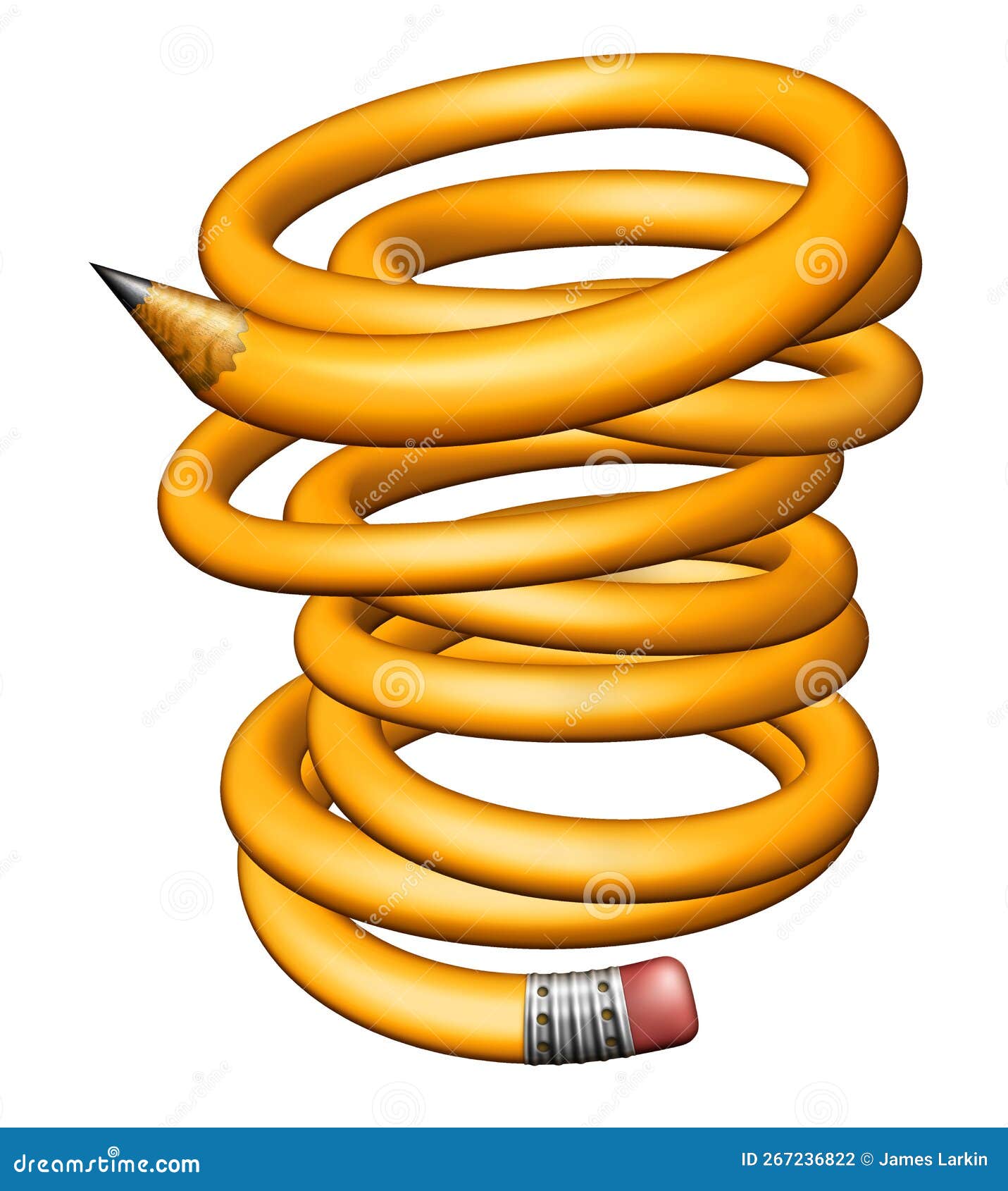 Twisted Pencil stock illustration. Illustration of writing - 267236822