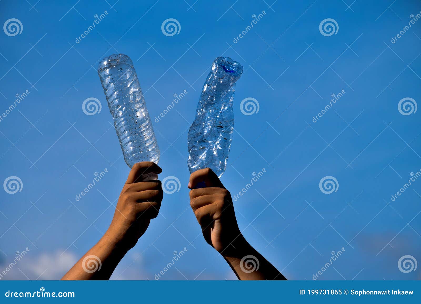 Twisted plastic bottles stock image. Image of twisted - 199731865